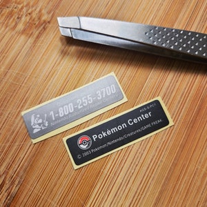 Nintendo and Pokémon Center Help Line Labels for Gameboy Color, Advance ...