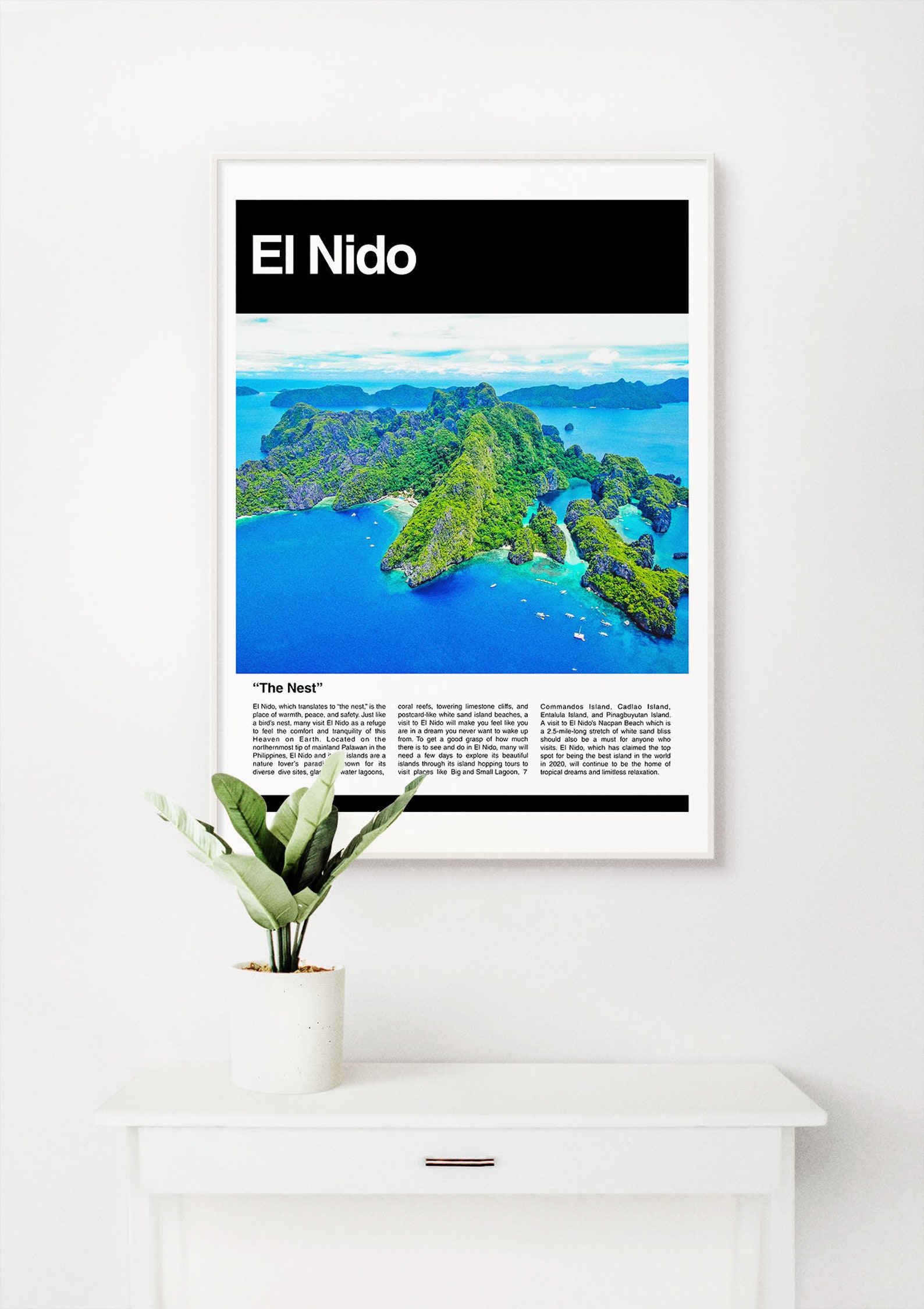 El Nido Poster Art, El Nido Photography, El Nido Print, Philippines ...