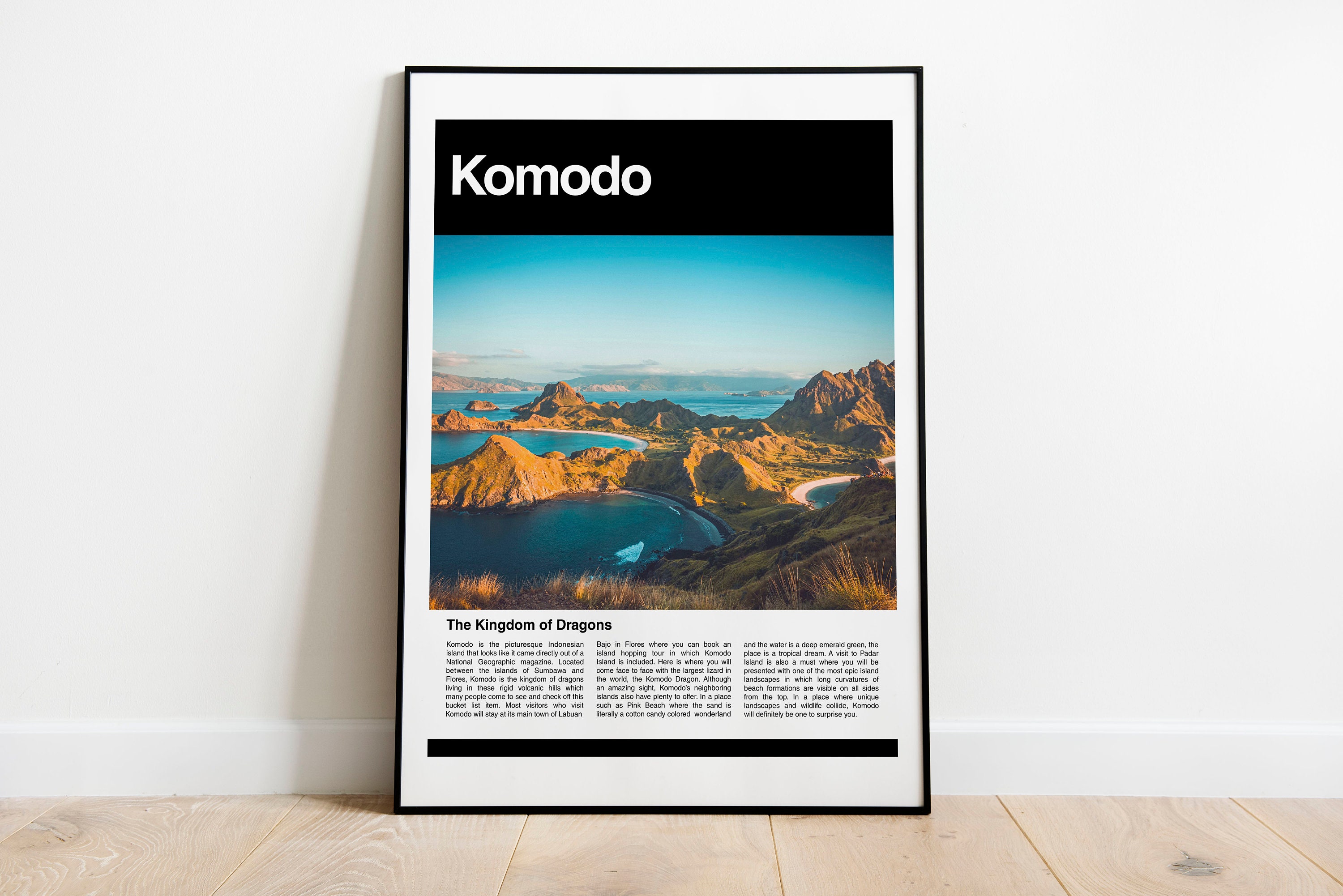 Komodo Poster Art, Komodo Photography, Komodo Print, Indonesia Poster ...
