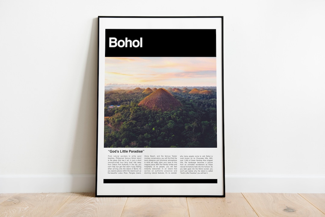 Bohol Poster Art, Bohol Photography, Bohol Print, Philippines Poster ...