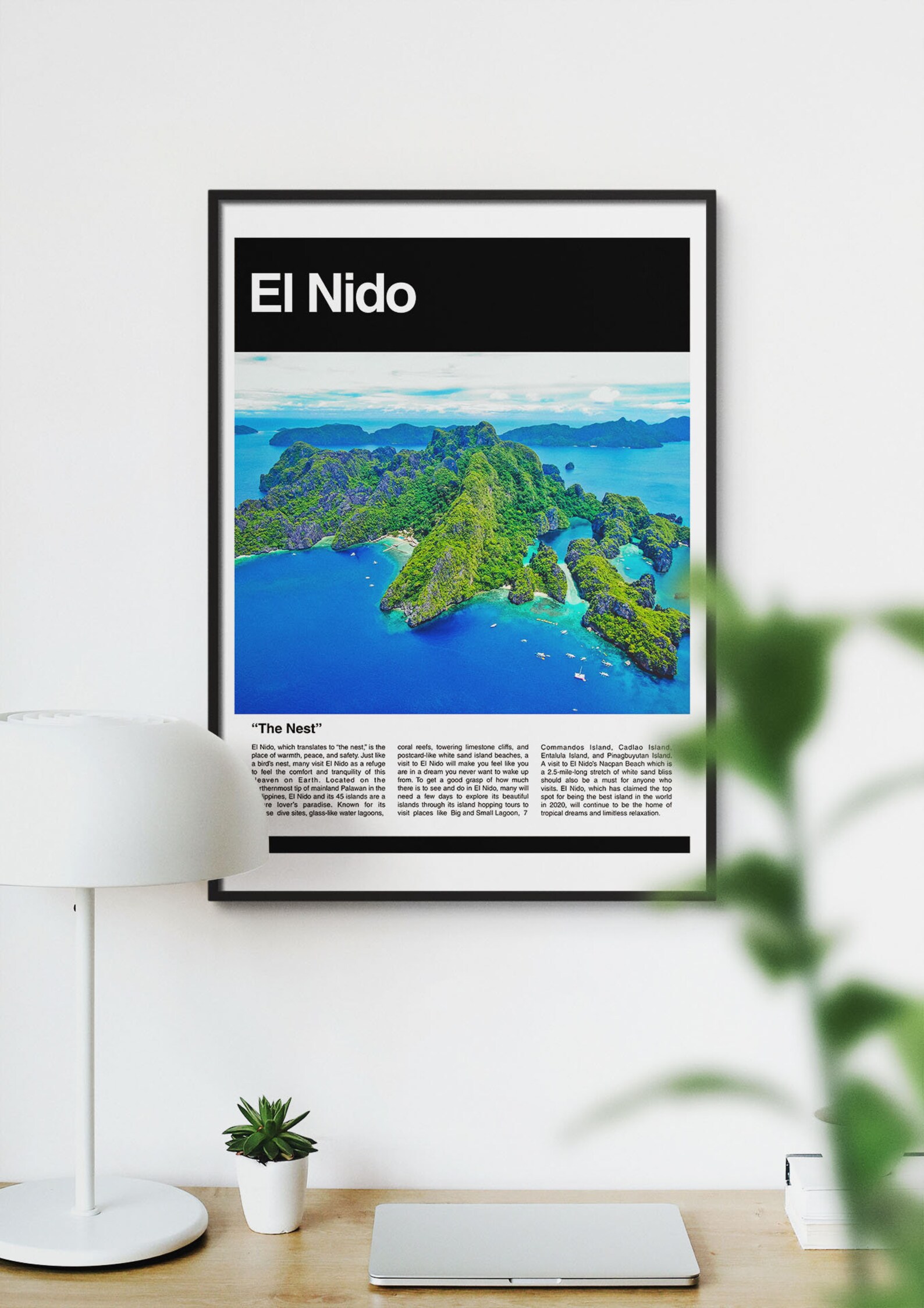 El Nido Poster Art, El Nido Photography, El Nido Print, Philippines ...
