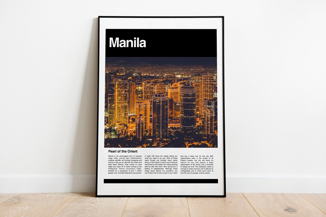 Manila Poster Art, Manila Photography, Manila Print, Philippines Poster ...