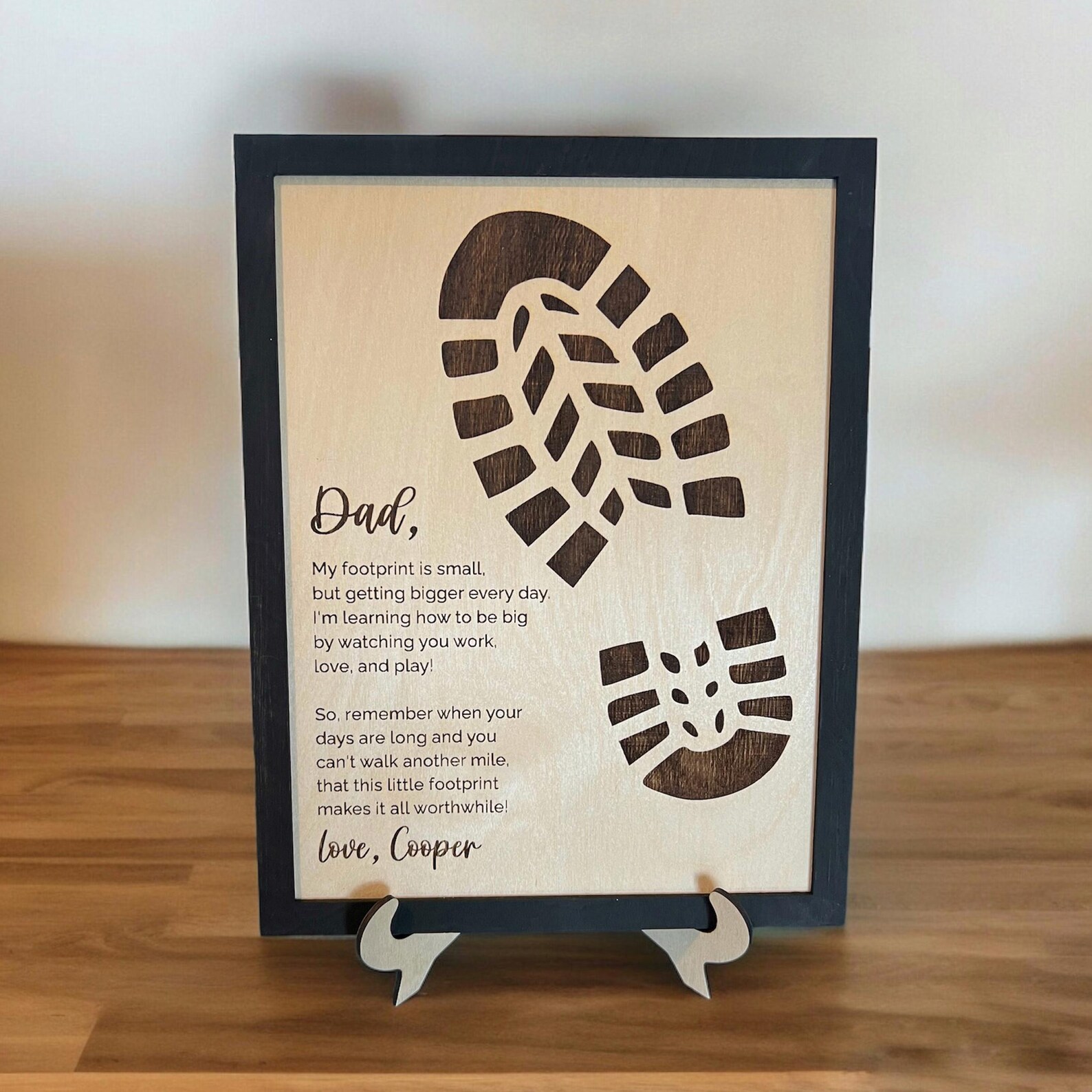 DIY Kids Footprint Father's Day Gift, Walk in Dad's Footsteps ...