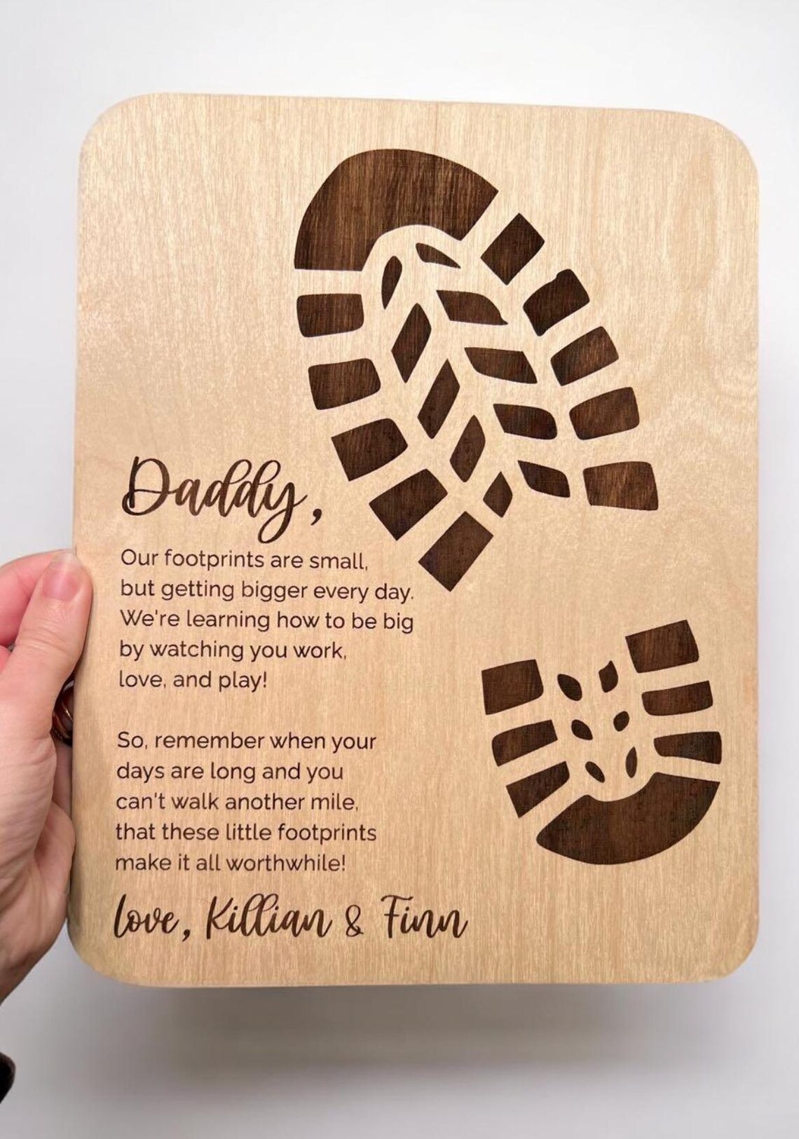 DIY Kids Footprint Father's Day Gift, Walk in Dad's Footsteps ...