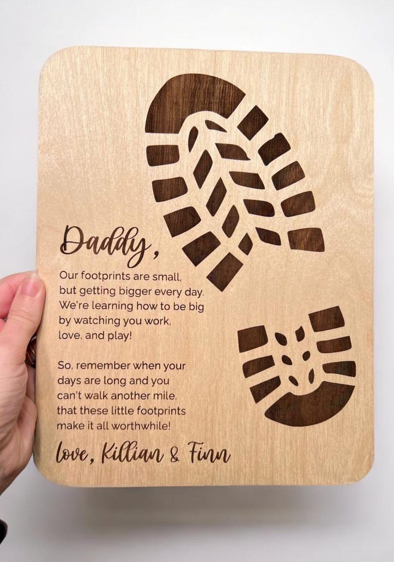 DIY Kids Footprint Father's Day Gift, Walk in Dad's Footsteps ...