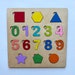 Wooden Number Shapes Puzzle, Montessori Toy, Developmental Toys ...