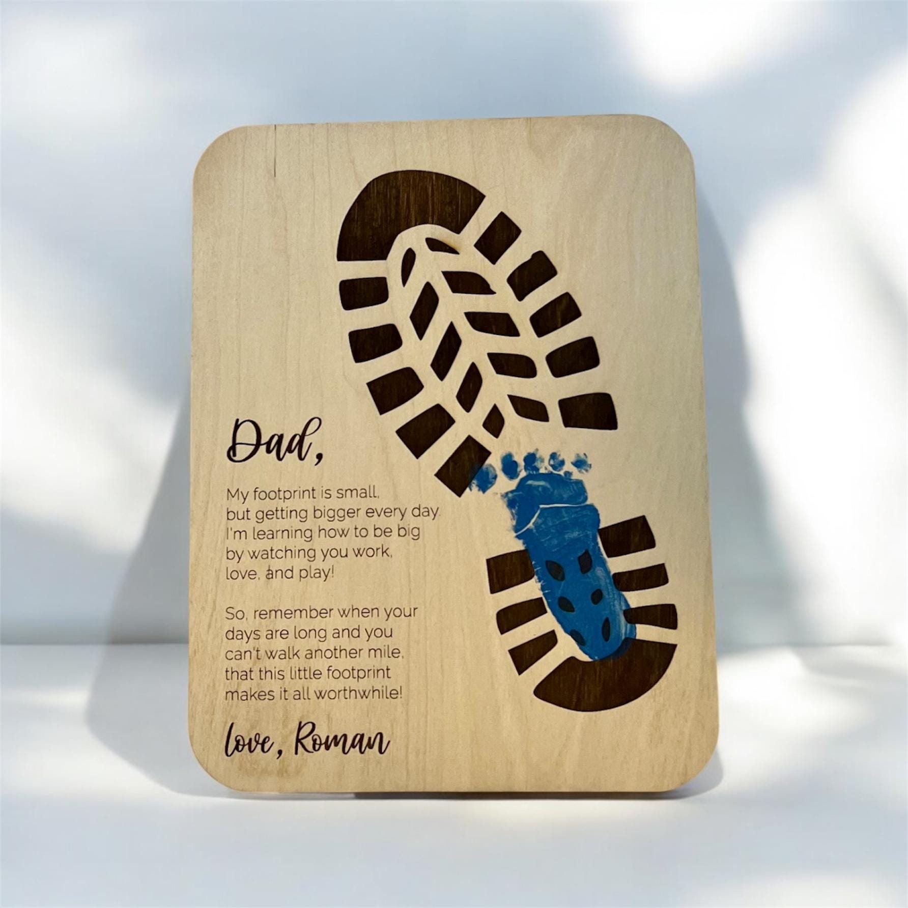 DIY Kids Footprint Father's Day Gift, Walk in Dad's Footsteps ...