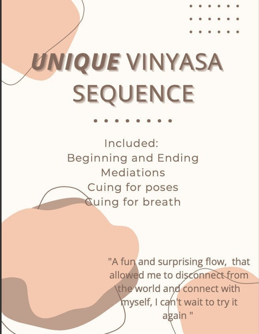 Unique Yoga Sequence: Included With Mediation, Breathing and Posing ...