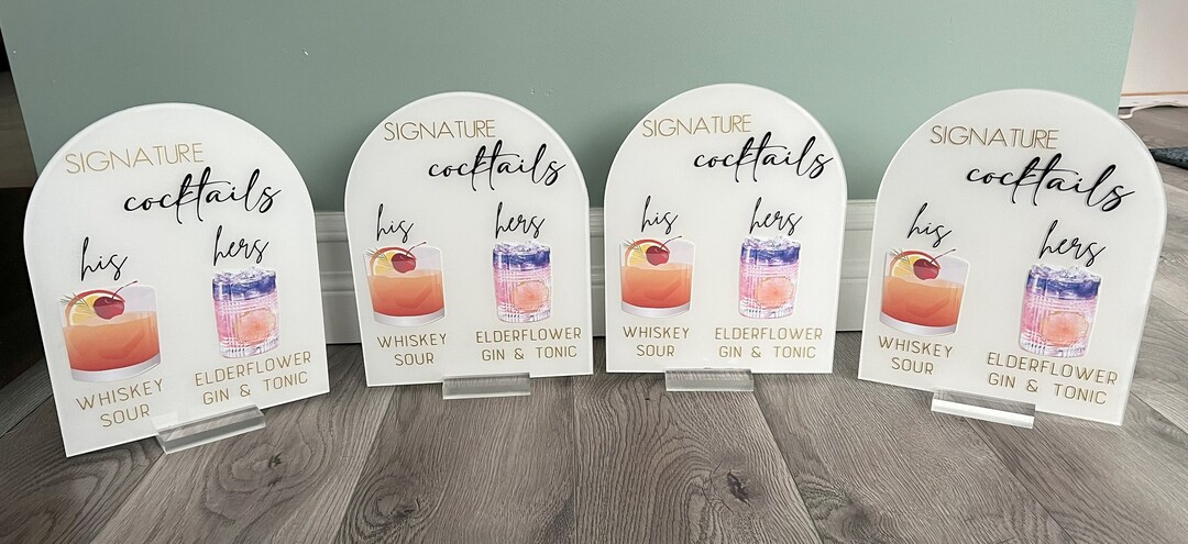 Acrylic Bar Signs - Arched/rectangular - Etsy