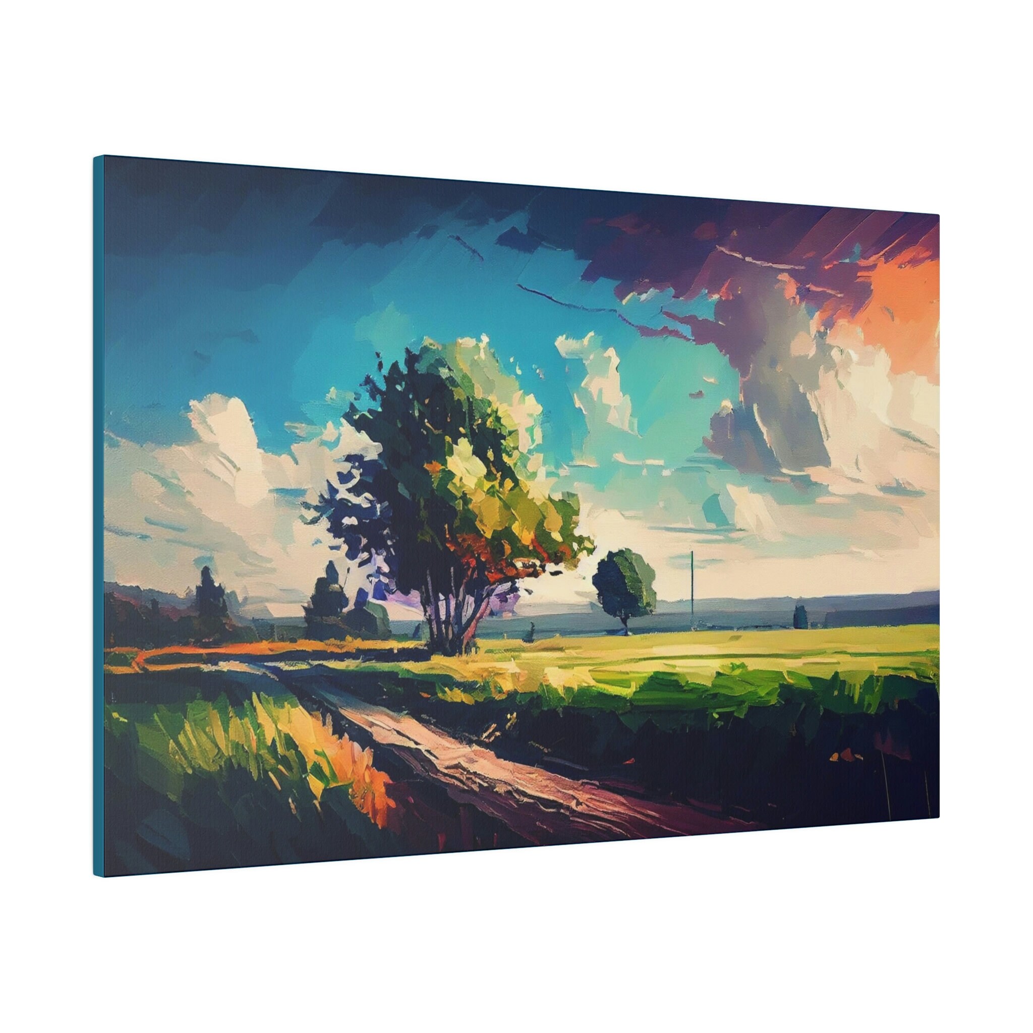 Country Landscape Wall Art, Farmhouse Decor, Impressionist Oil Painting ...