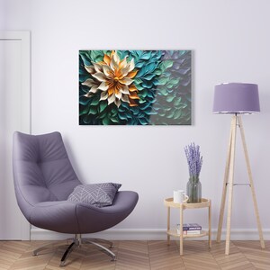 Abstract Flower Acrylic Wall Art, Modern 3D Style Decor - Etsy