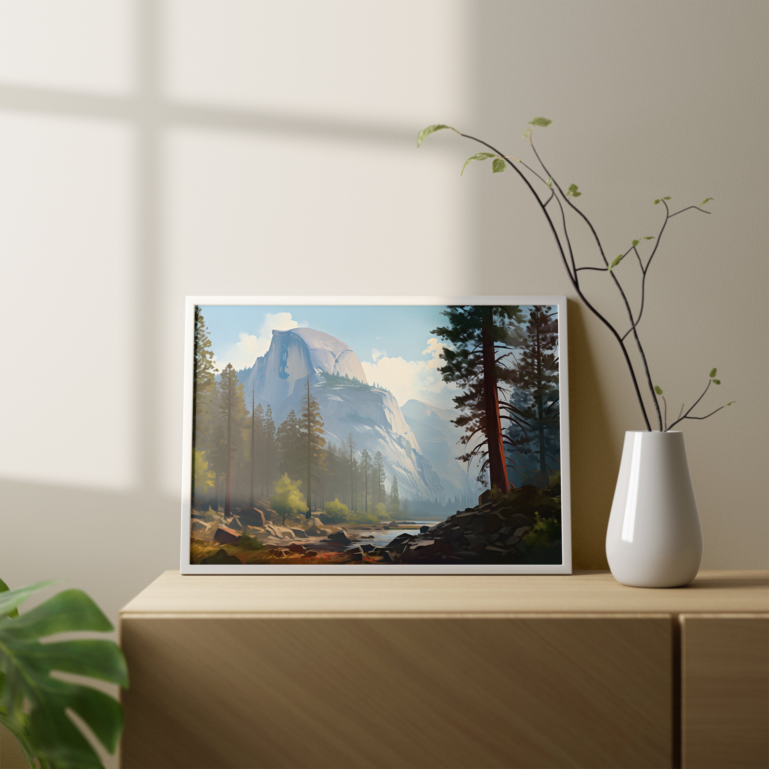 Yosemite Half Dome Poster National Park Wall Art Mountain - Etsy