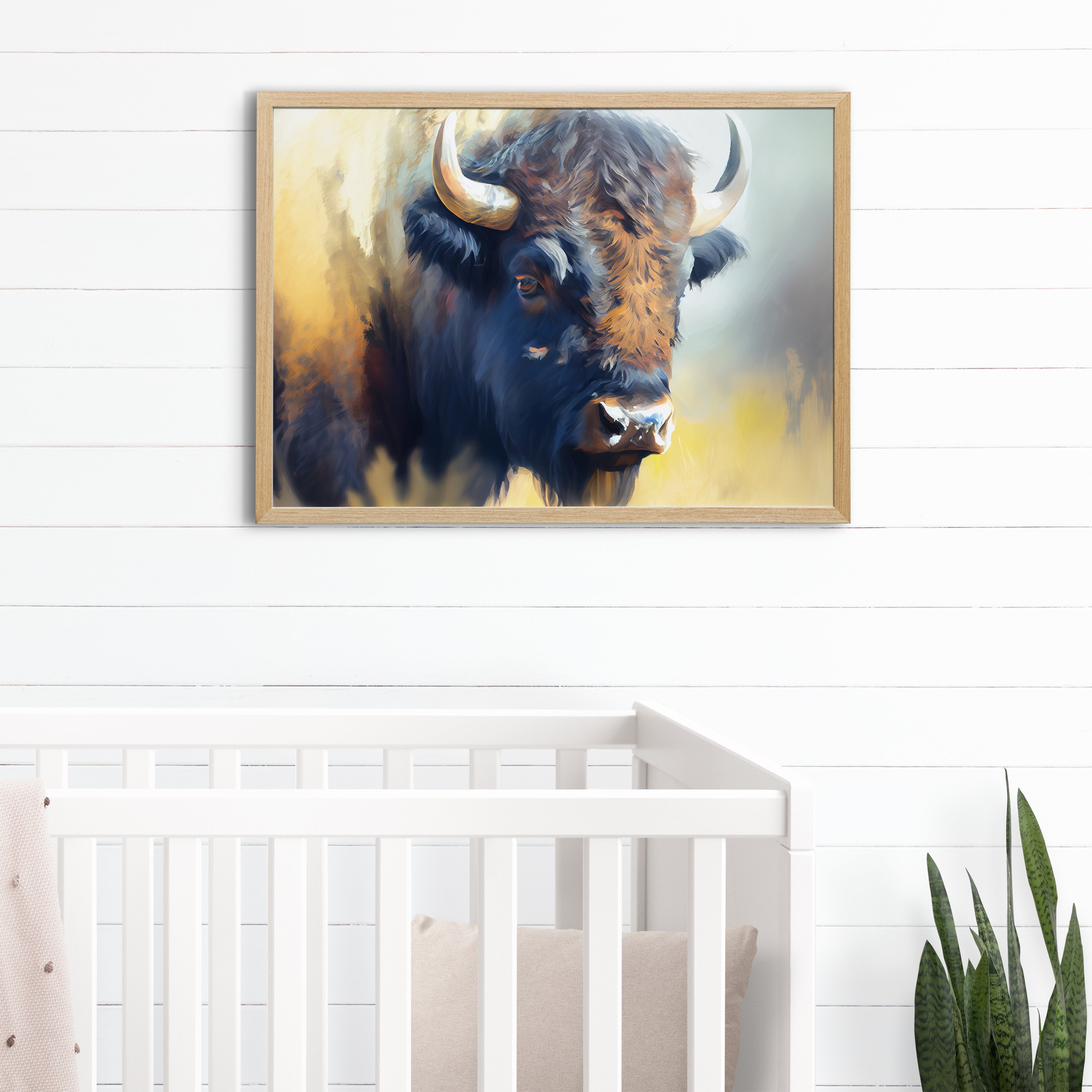 Buffalo Wall Art, Bison Art, American Wildlife, Animal Artwork, Country ...