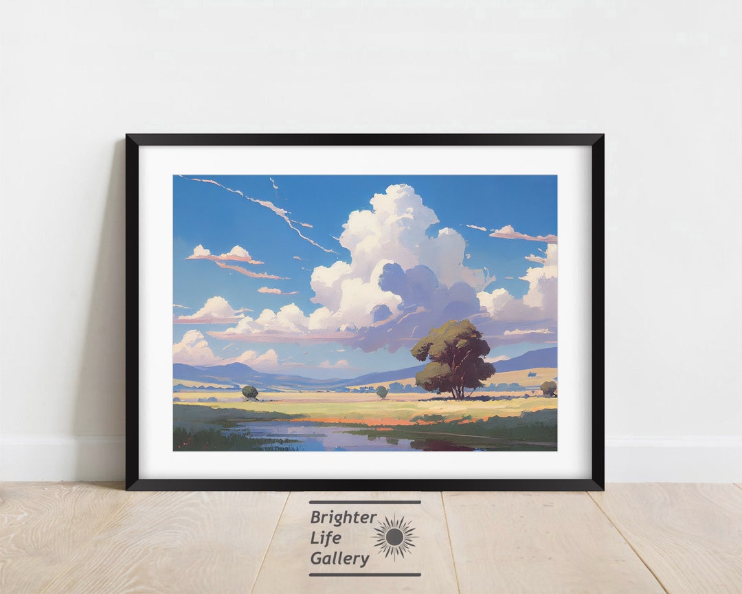 Cloudscape Wall Art, Clouds Landscape, Nature Artwork, Sky Print ...
