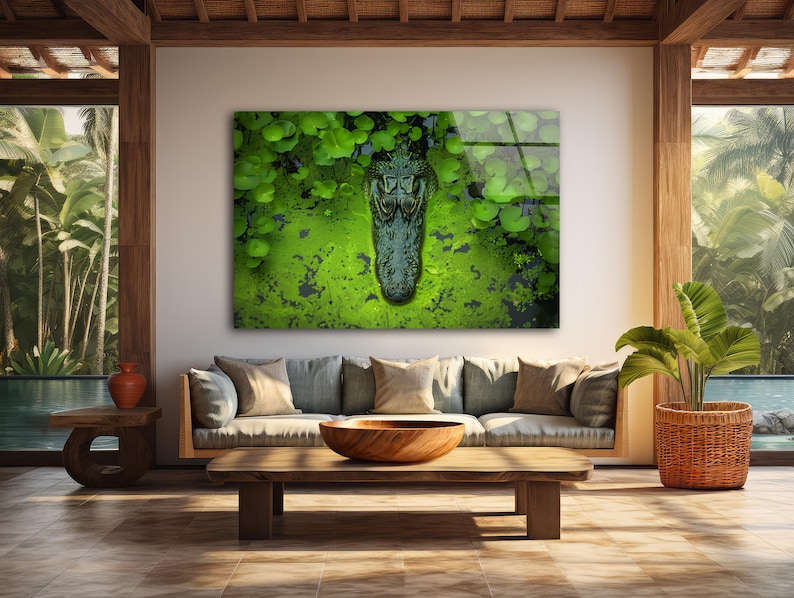 Alligator Acrylic Glass Wall Art, Everglades Swamp Photography - Etsy