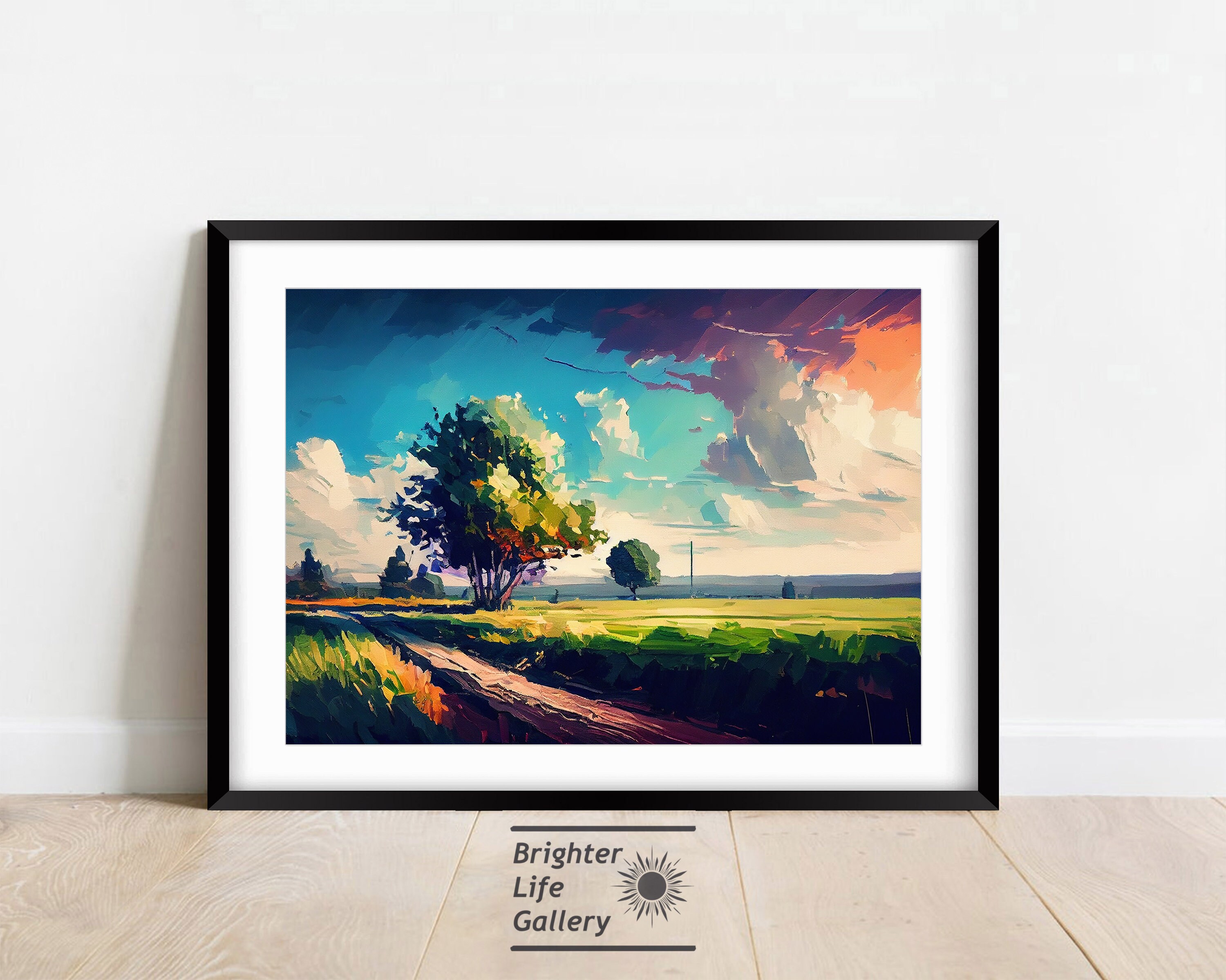 Country Landscape Wall Art, Farmhouse Decor, Impressionist Oil Painting ...