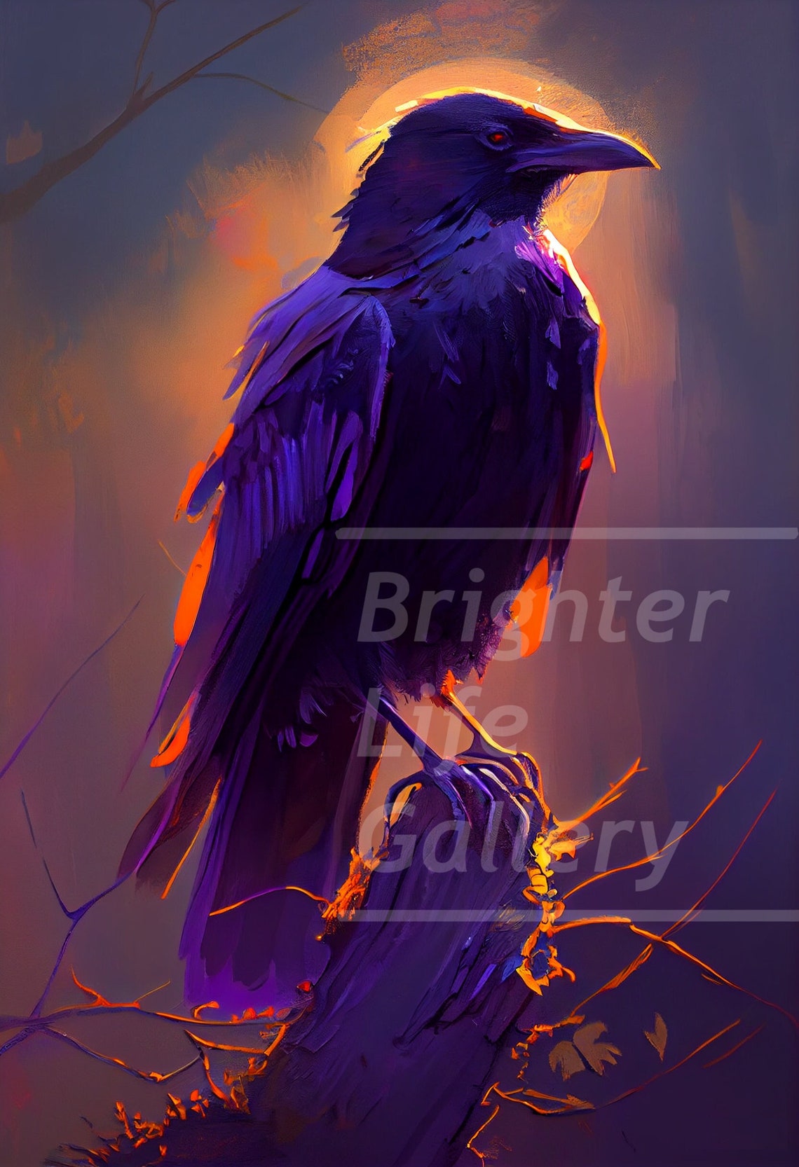 Raven, Bird Art, Animal Artwork, Fantasy Illustration, Nature Painting ...