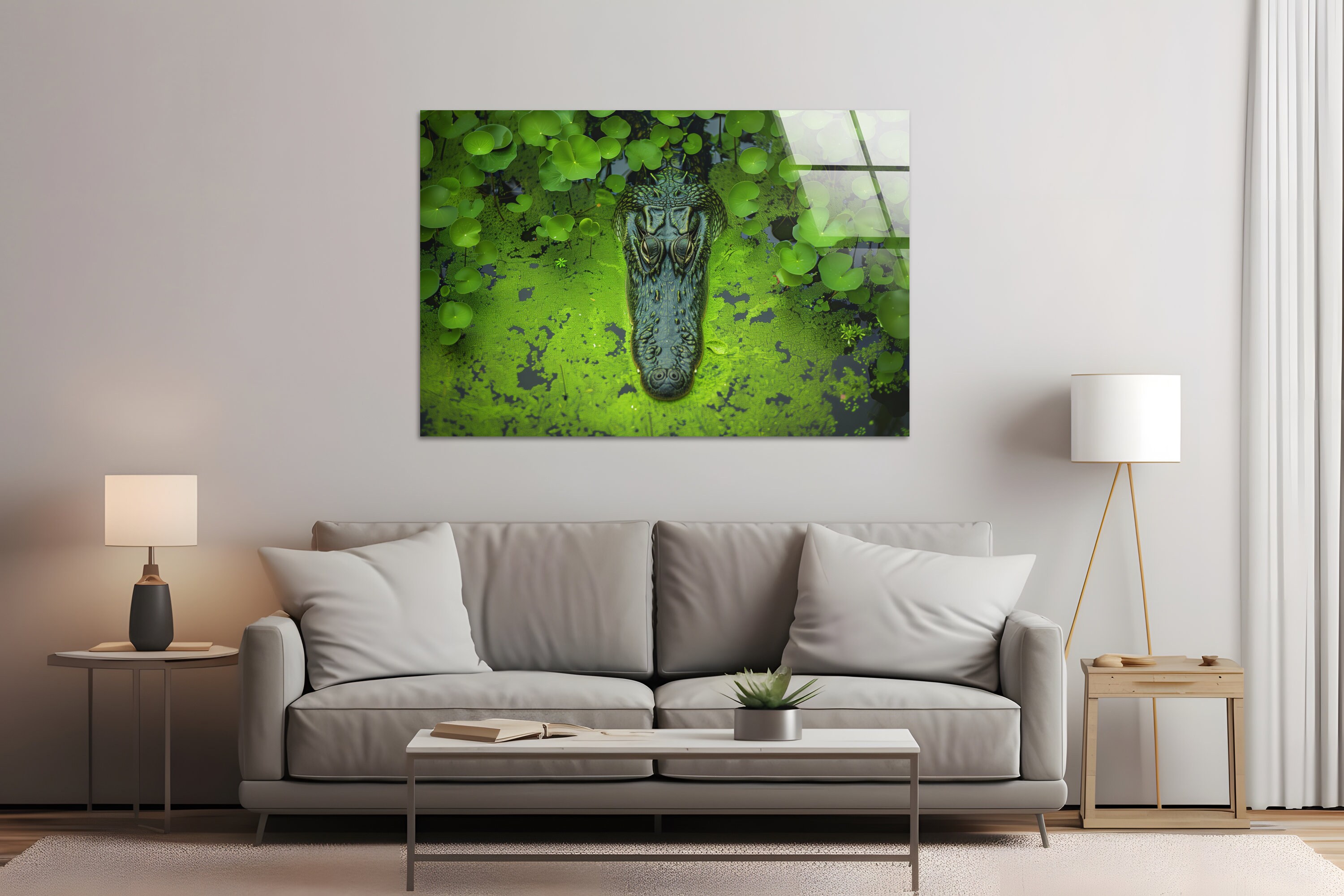 Alligator Acrylic Glass Wall Art, Everglades Swamp Photography - Etsy