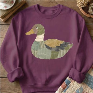 Patchwork Duck PNG Shirt Design Vintage Folk Mallard Digital PNG ...