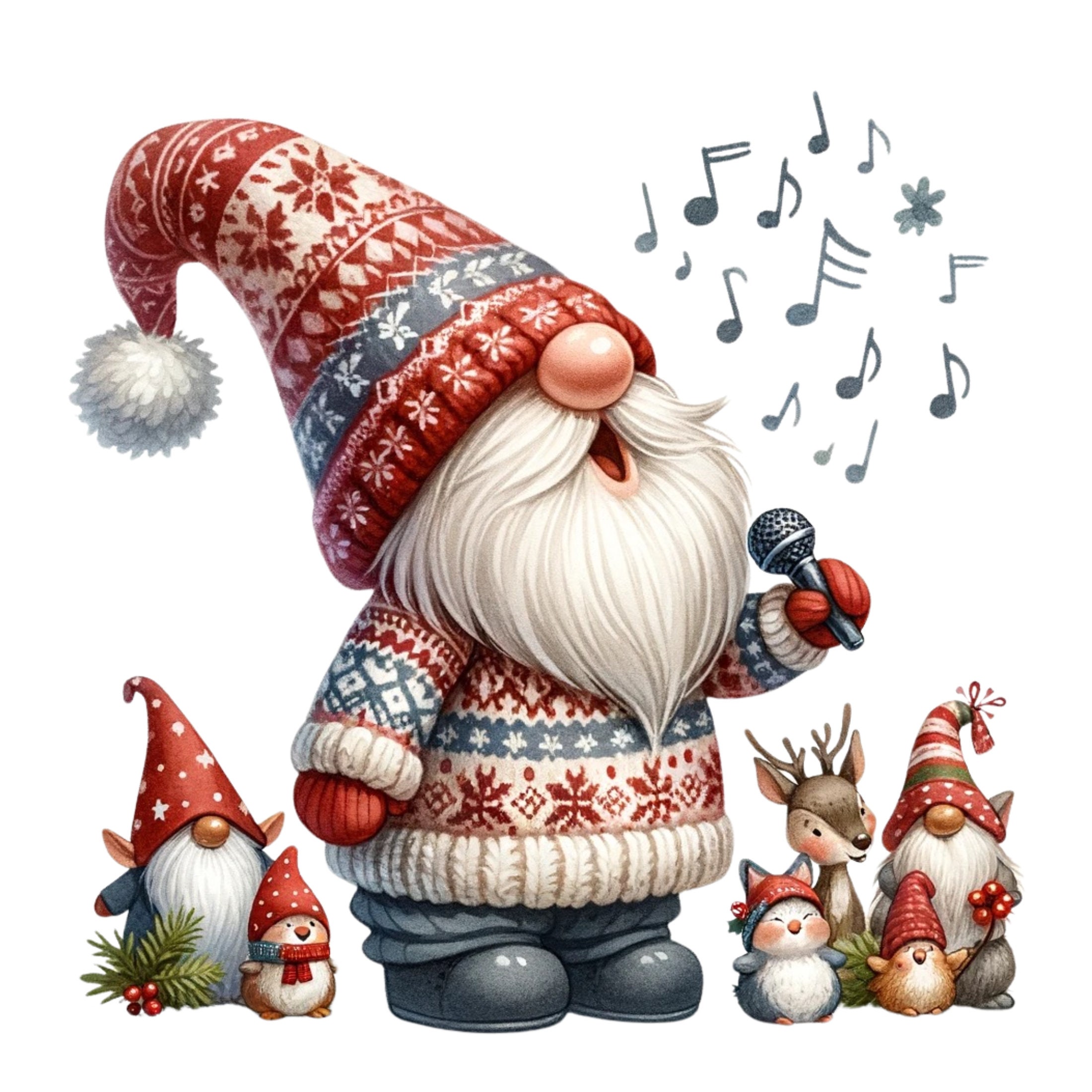 Christmas Gnomes Festive Gnomes Festive Gnome Design, Digital Download ...
