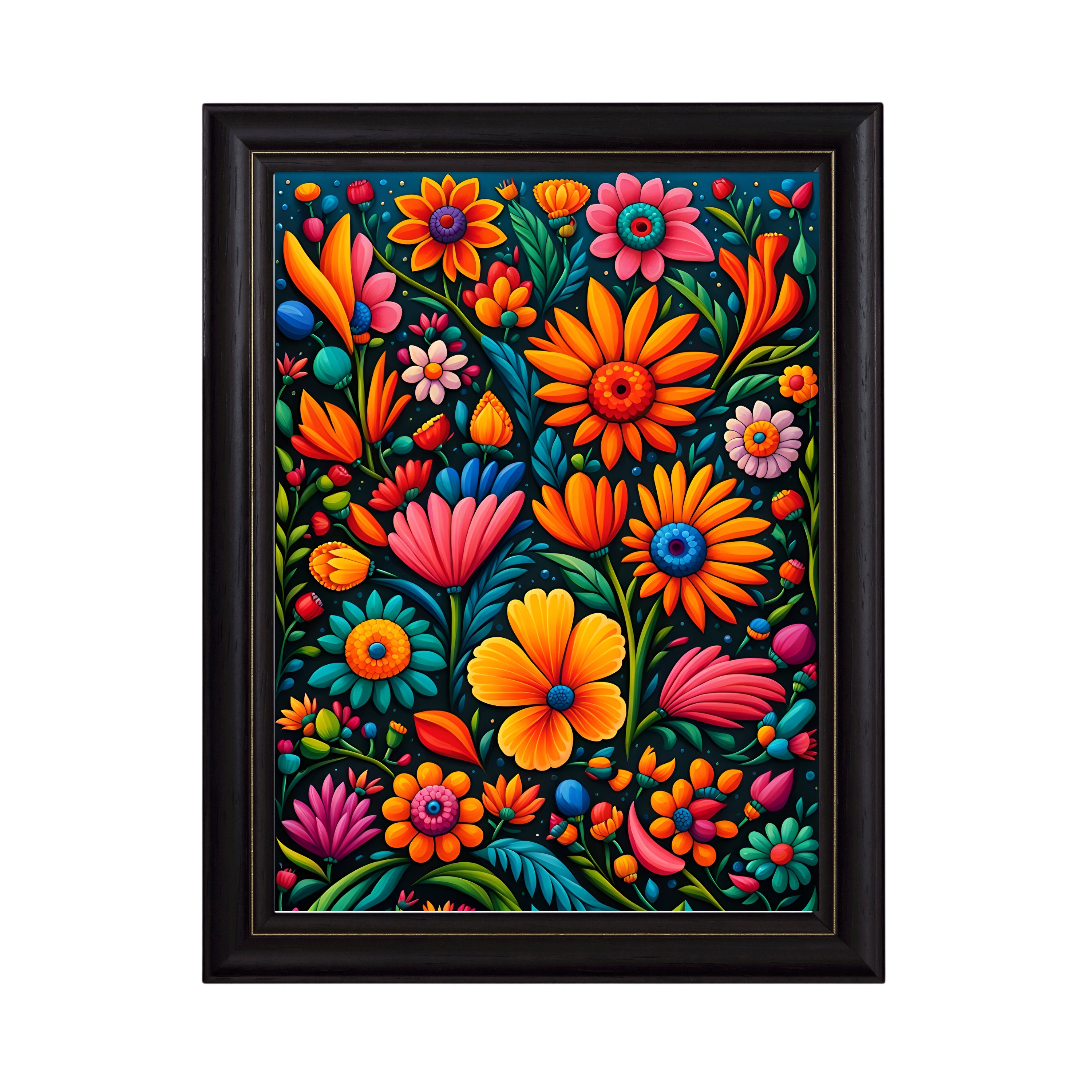 Mexican Flowers Flower Market Aztec Mexico Pattern Art Mexican Art ...