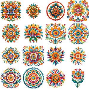 38 Aztec Mexican Flower Pngs | Mexican Flowers Clip Art | Mexican ...