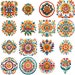 38 Aztec Mexican Flower Pngs | Mexican Flowers Clip Art | Mexican ...