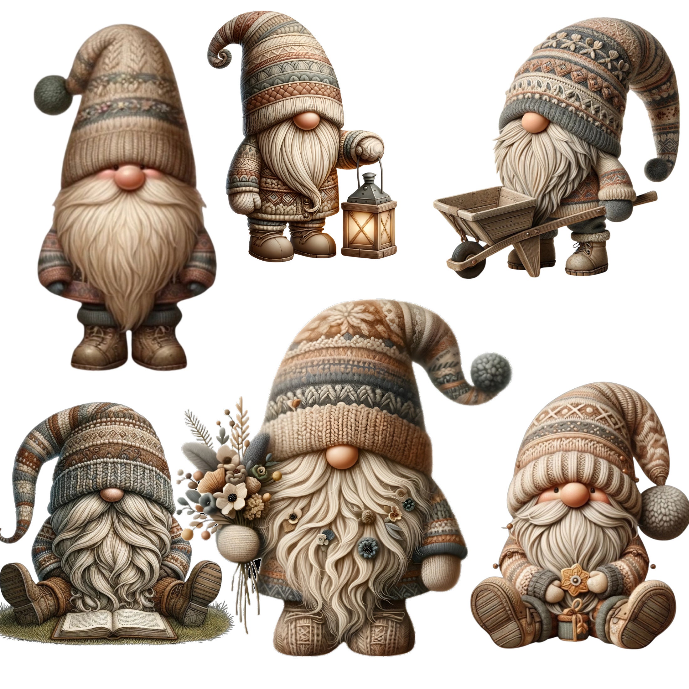 Camping Gnomes Clip Art Set, Gnome Design, Digital Download, Gnome PNG ...