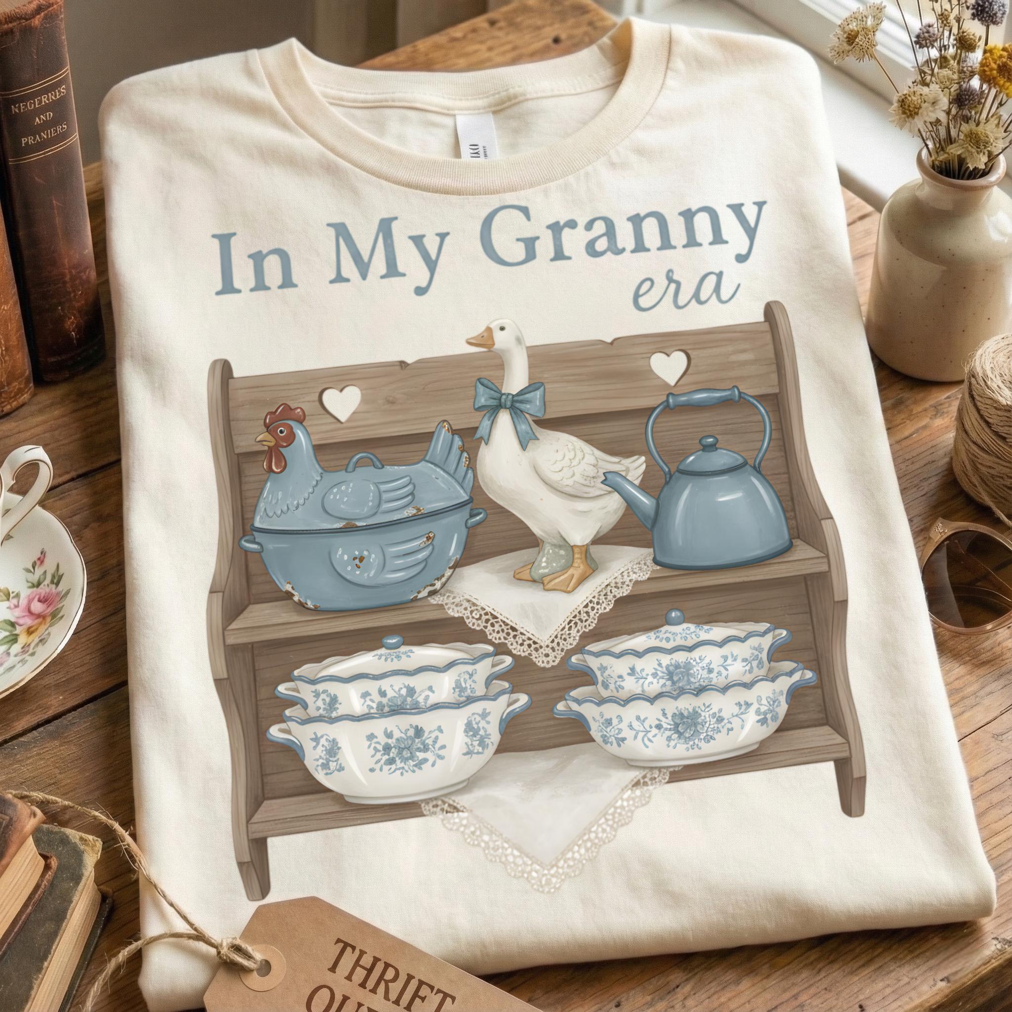 In My Granny Era Digital PNG Shirt Design, Vintage Goose Kitchen Shelf ...