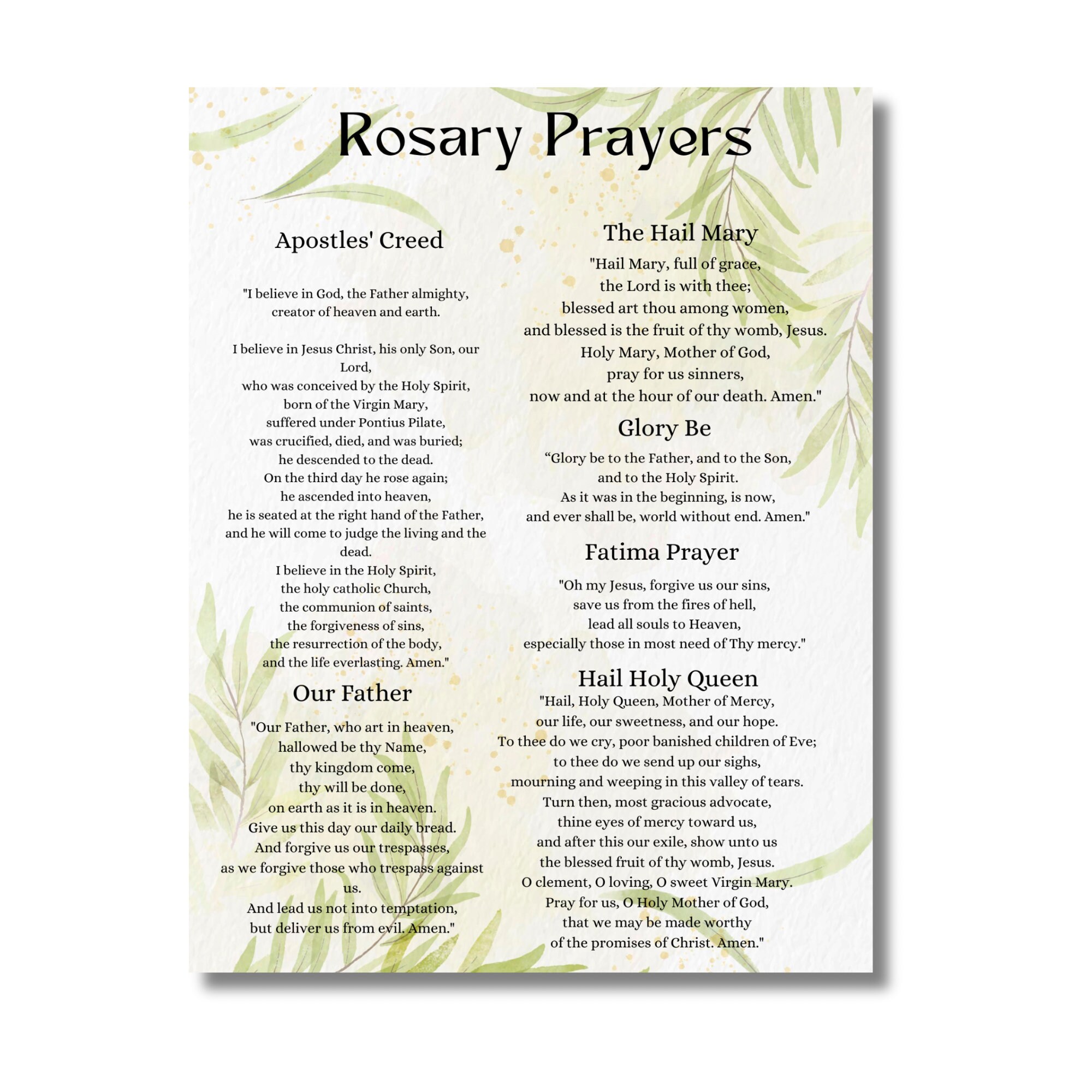 How to Pray the Rosary Catholic Printable Prayer Packet PDF Beginner ...