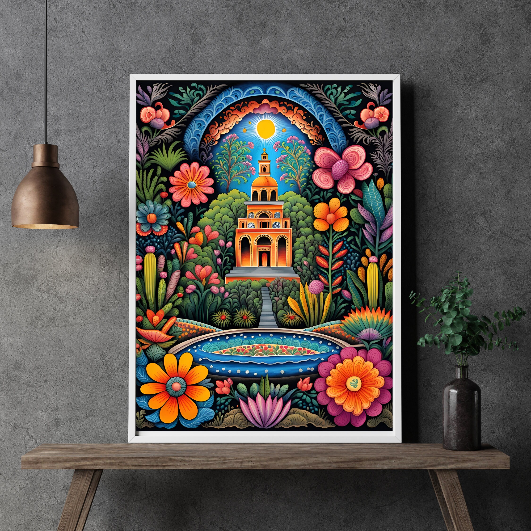 Mexican Flowers Flower Market Mexico Garden Art Print Mexican Art ...