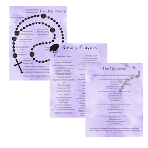How to Pray the Rosary Catholic Printable Prayer Packet PDF - Beginner ...