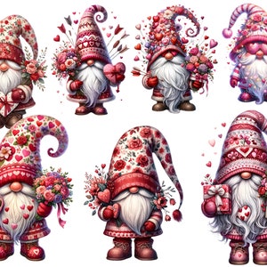 Valentine Village Clipart, Valentine’s Day Gnome Bundle, Valentine’s ...