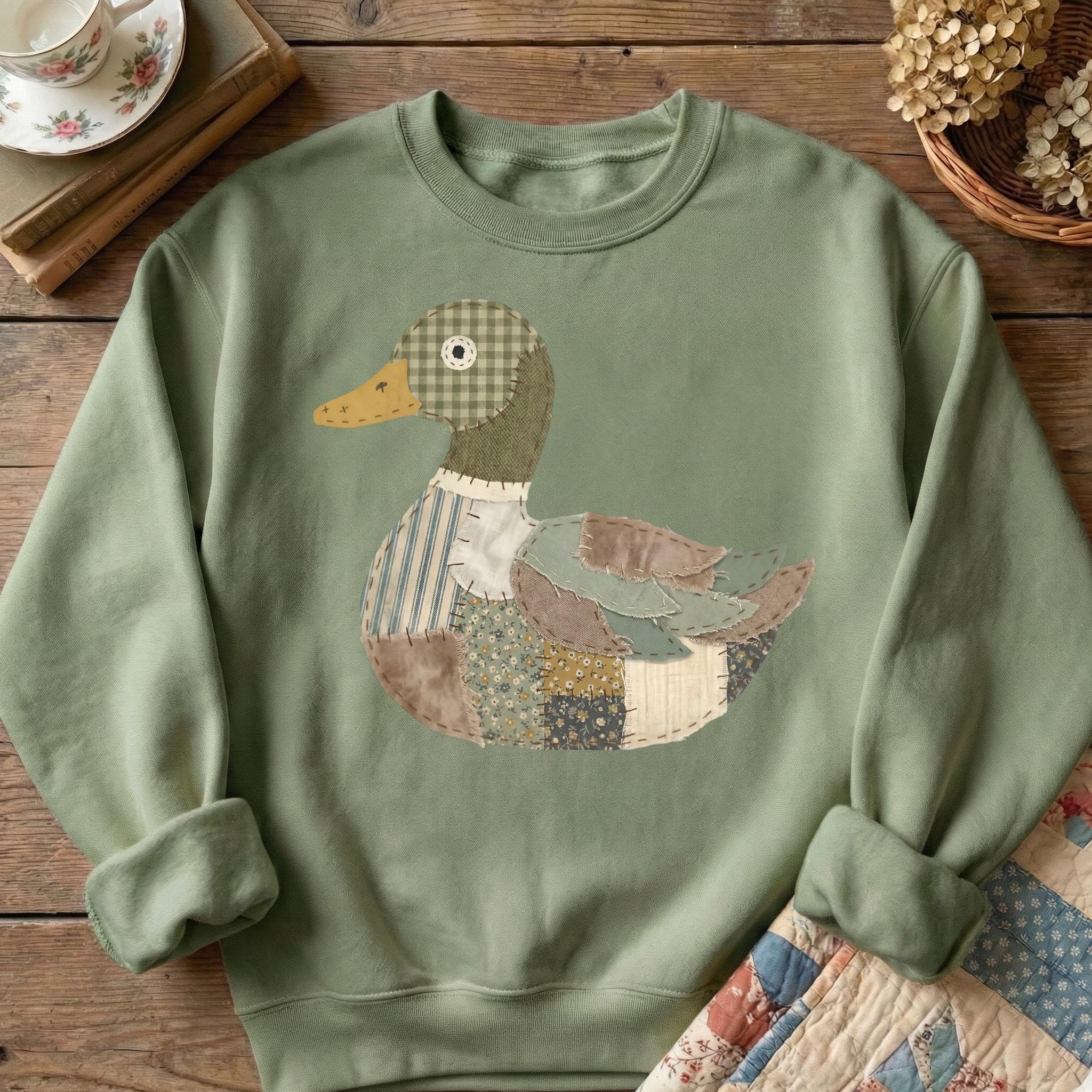 Patchwork Duck PNG Shirt Design Vintage Folk Mallard Digital PNG ...