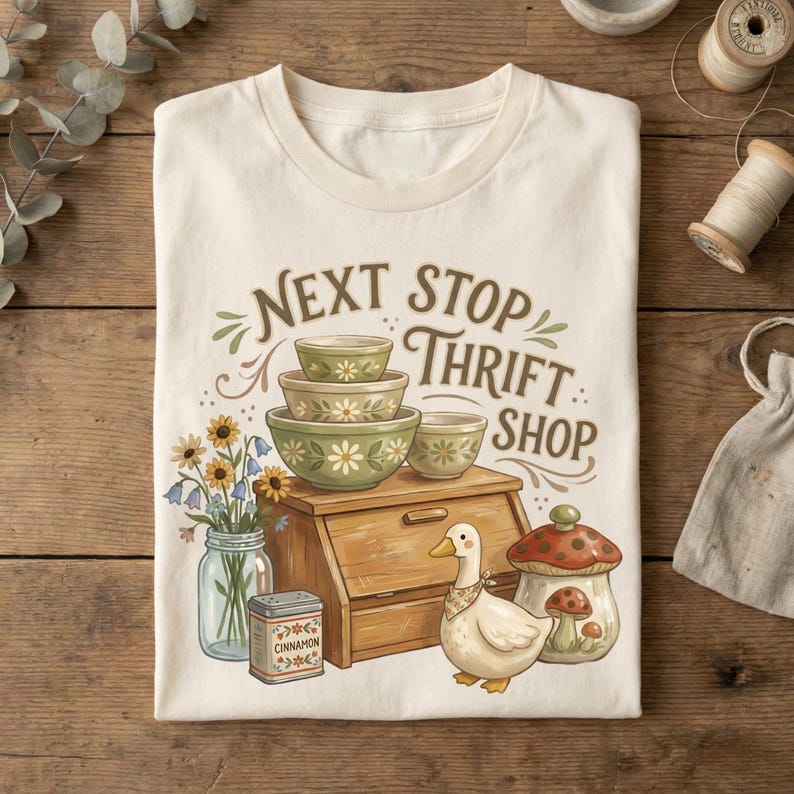 Next Stop Thrift Shop Digital PNG Shirt Design Instant Download Vintage ...