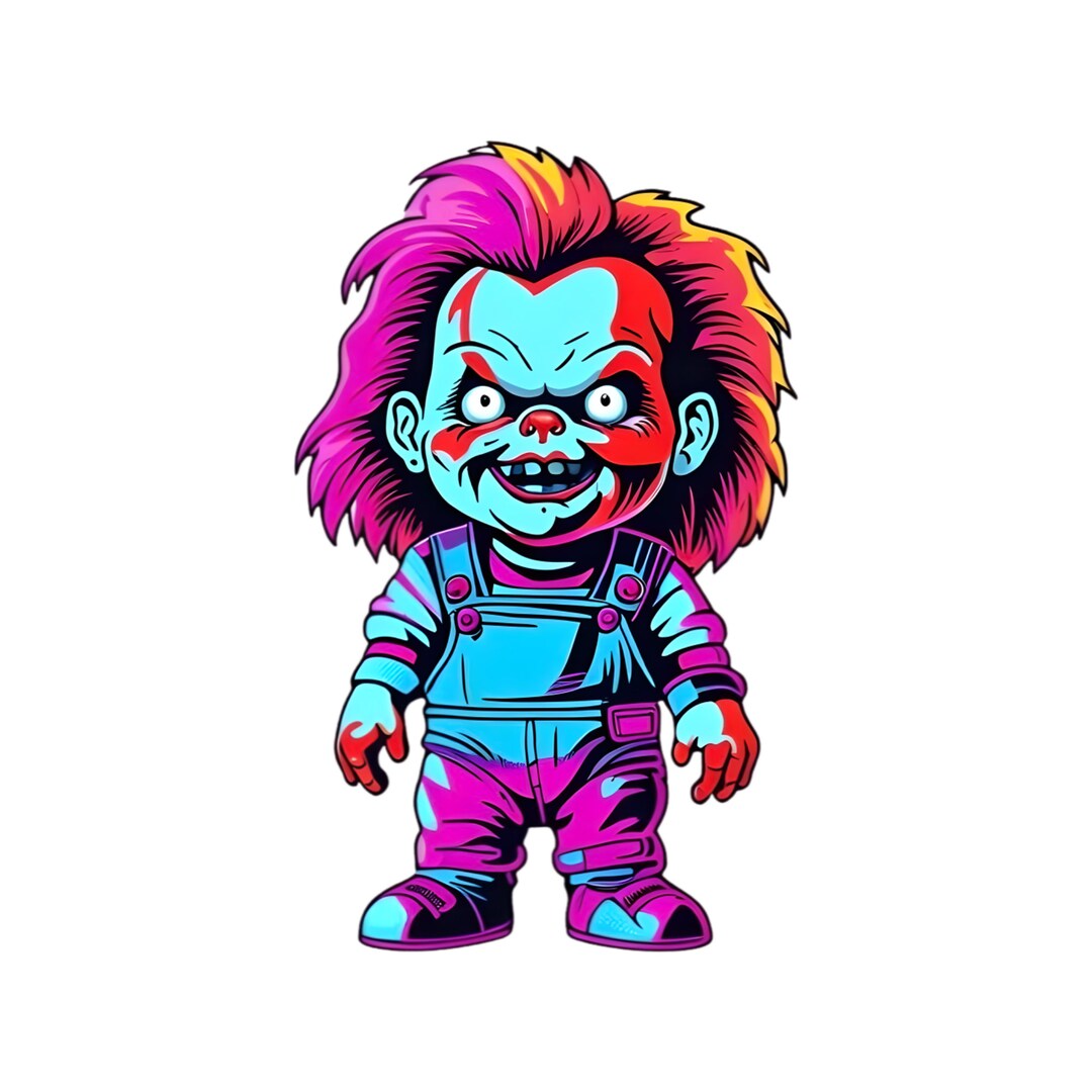Chucky PNG - Neon - Slasher Horror Sublimation Digital Download - Etsy