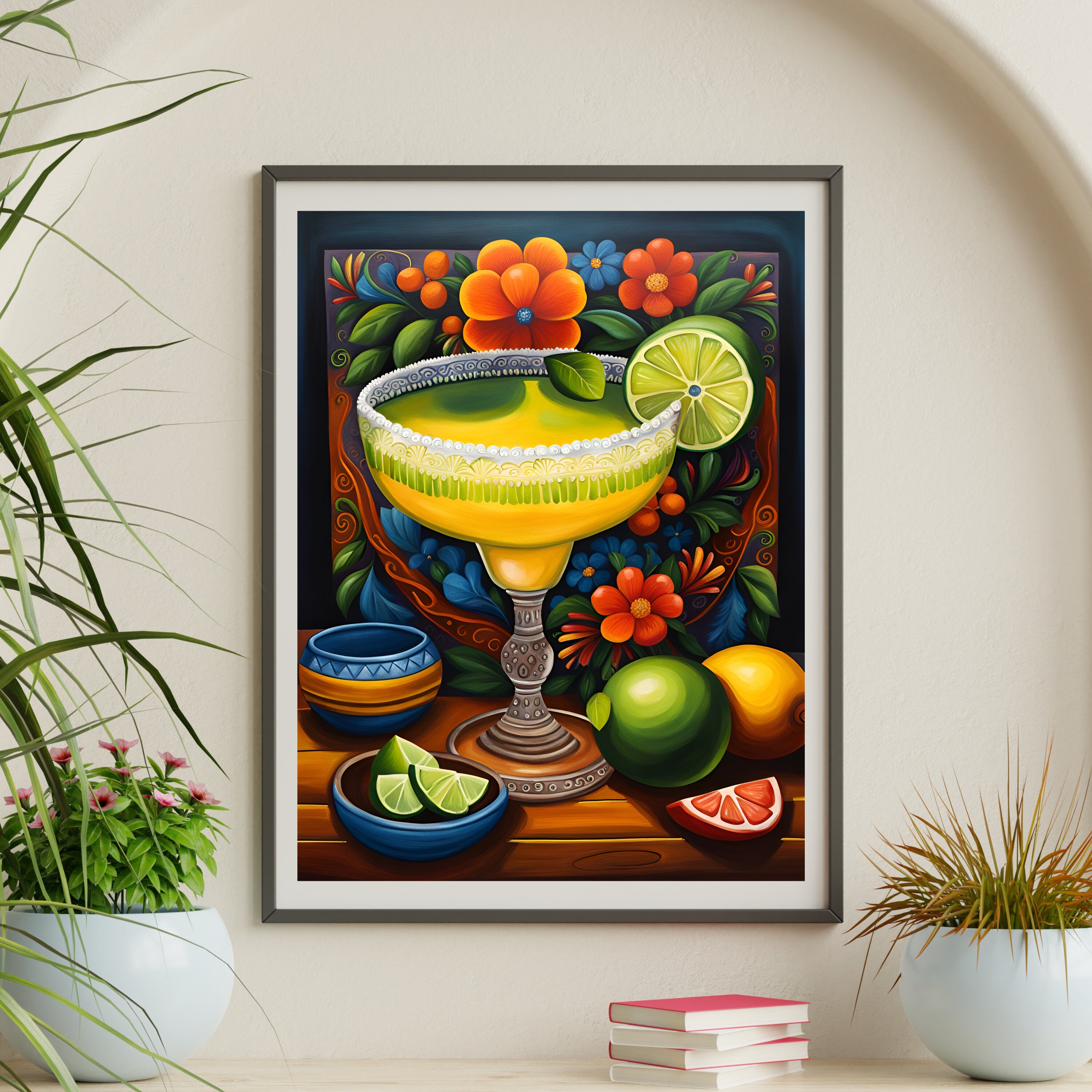 Margarita Mexican Restaurant Art Mexico Bar Art Digital Art - Etsy