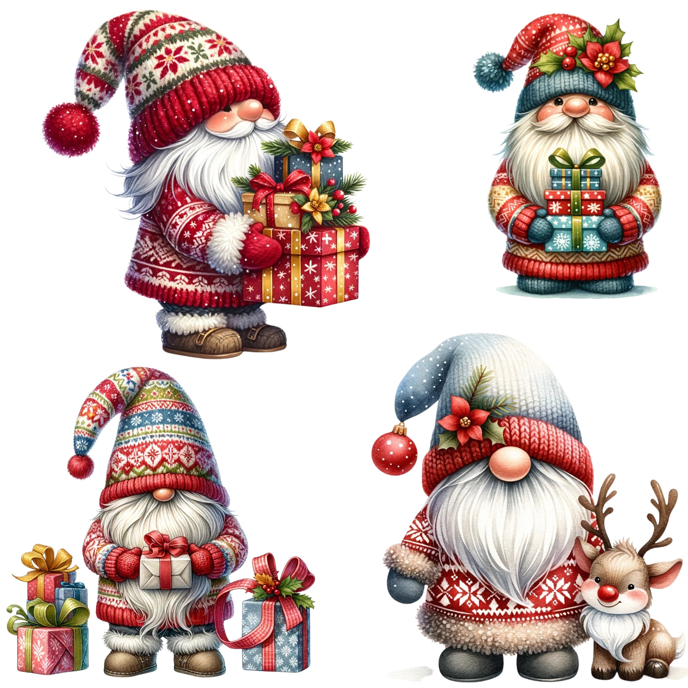 Christmas Gnomes Festive Gnomes Festive Gnome Design, Digital Download ...