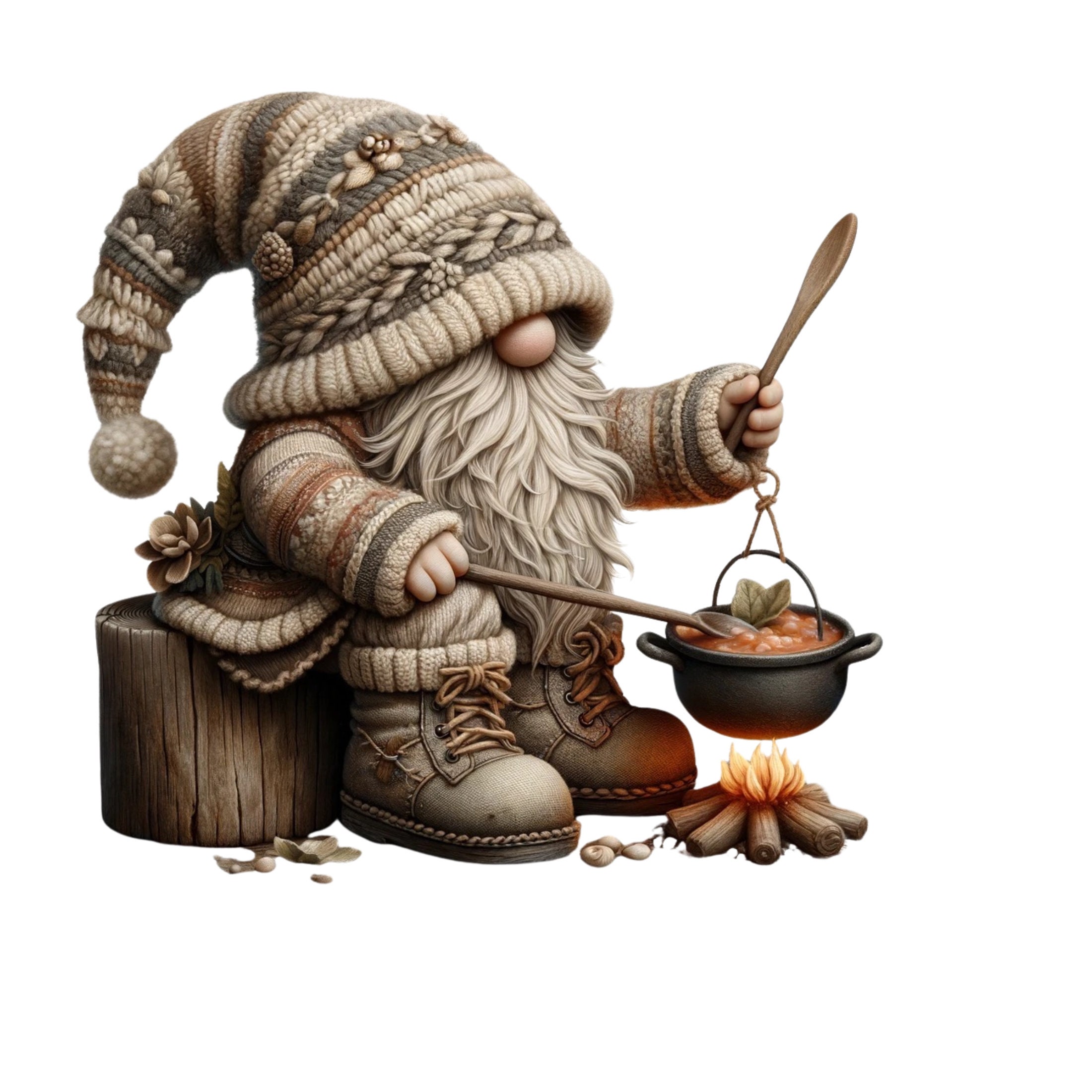 Camping Gnomes Clip Art Set, Gnome Design, Digital Download, Gnome PNG ...