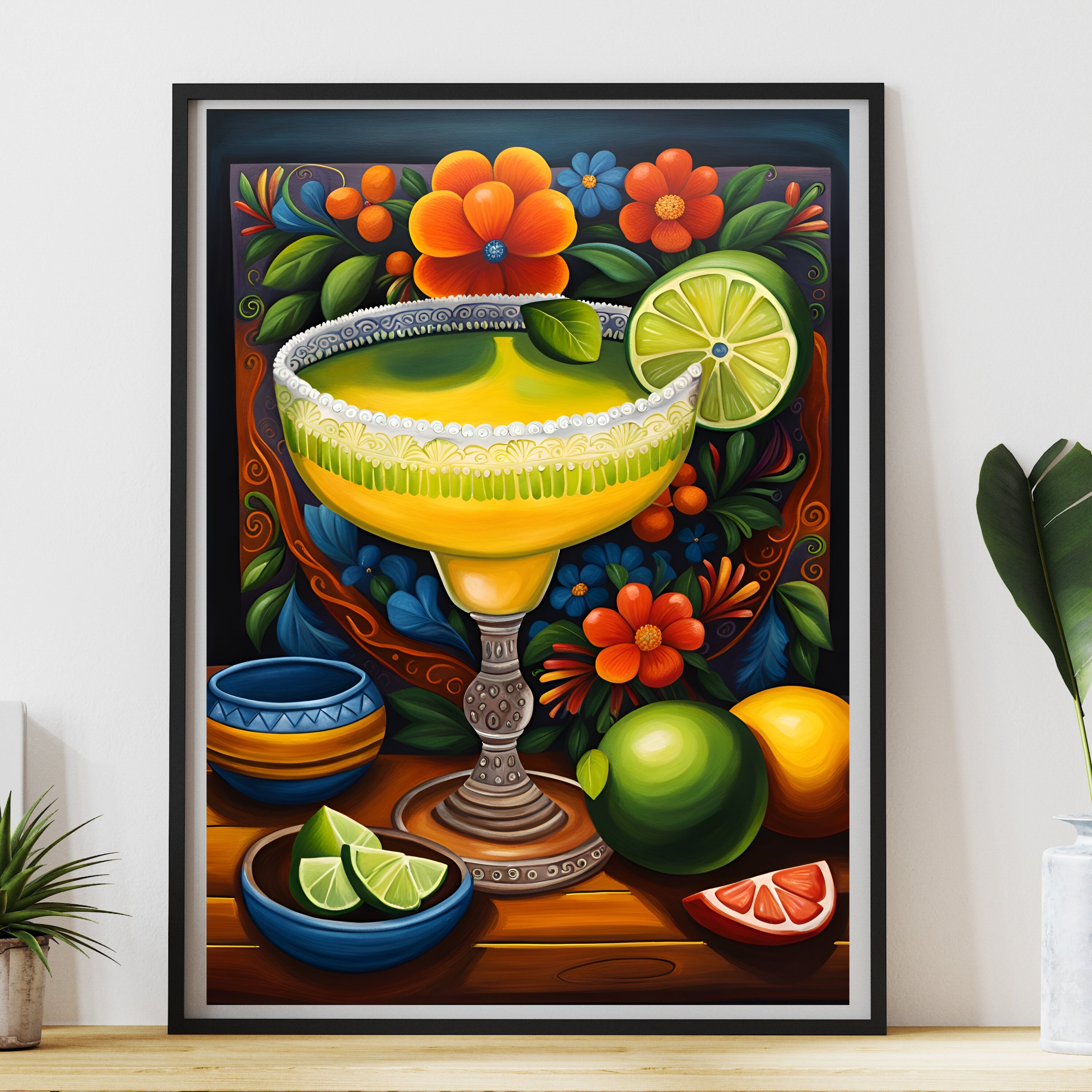 Margarita Mexican Restaurant Art Mexico Bar Art Digital Art - Etsy