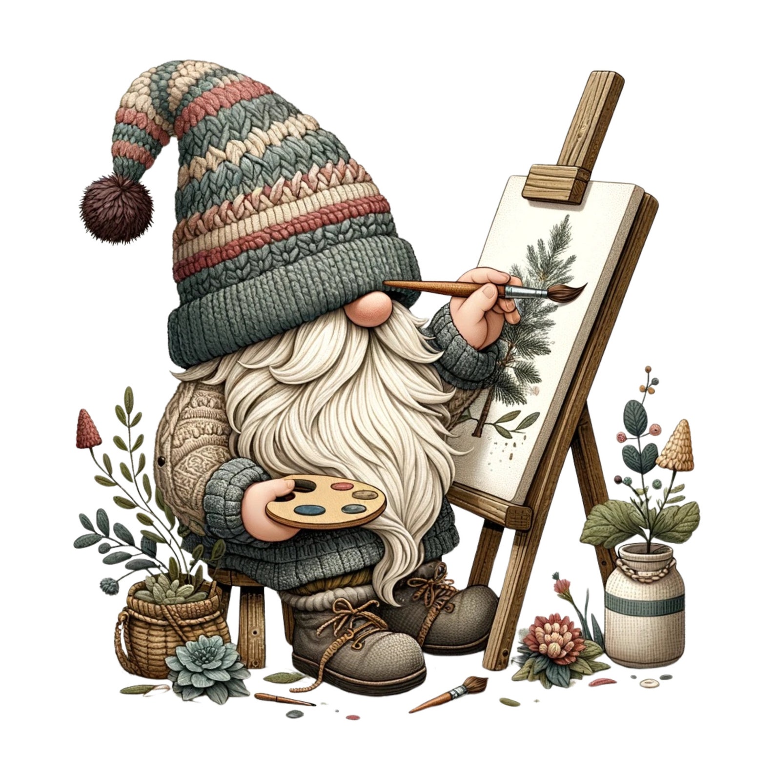 Camping Gnomes Clip Art Set, Gnome Design, Digital Download, Gnome PNG ...