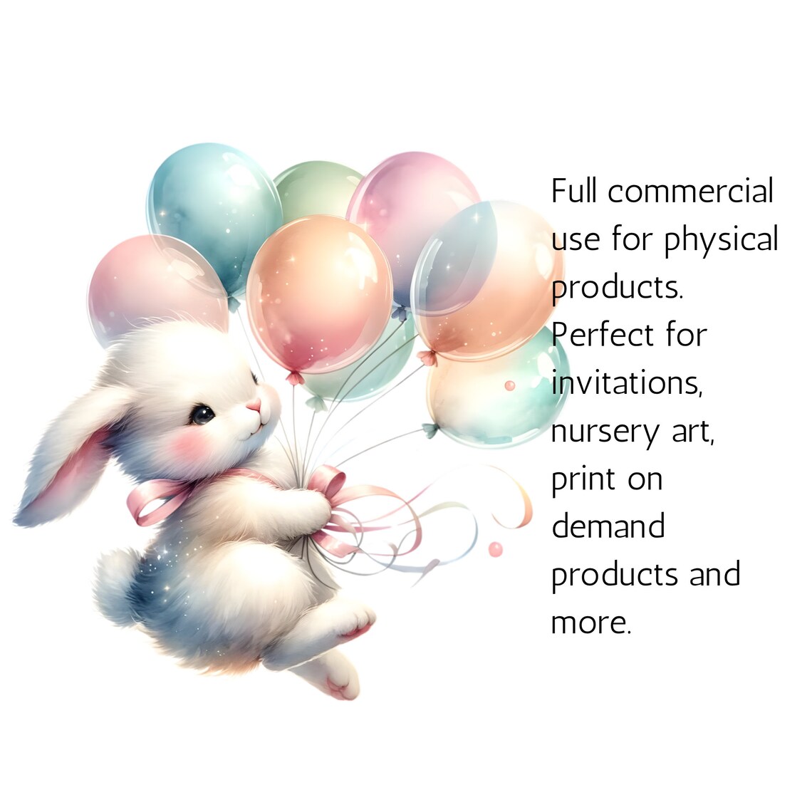 Watercolor Easter Clipart Bundle, Cute Watercolor Bunny, Baby Chick ...