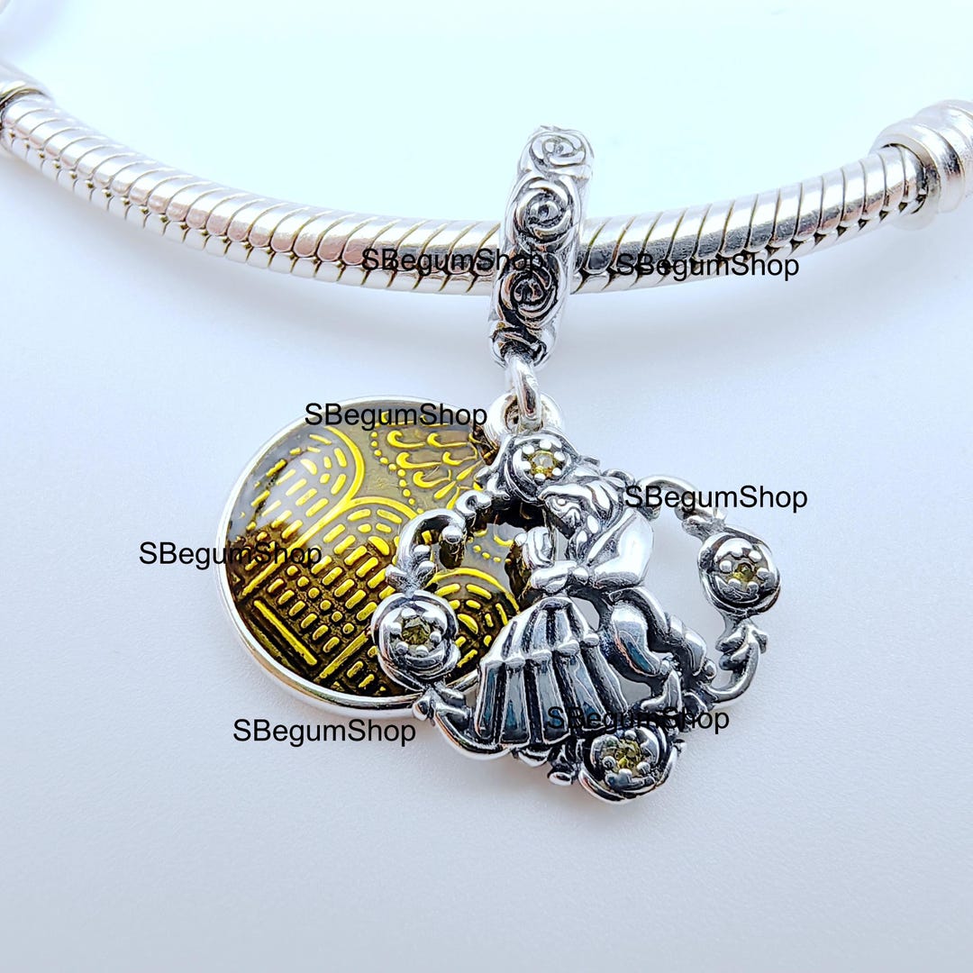 Genuine Pandora Disney Beauty and the Beast Dancing Dangle Charm for ...
