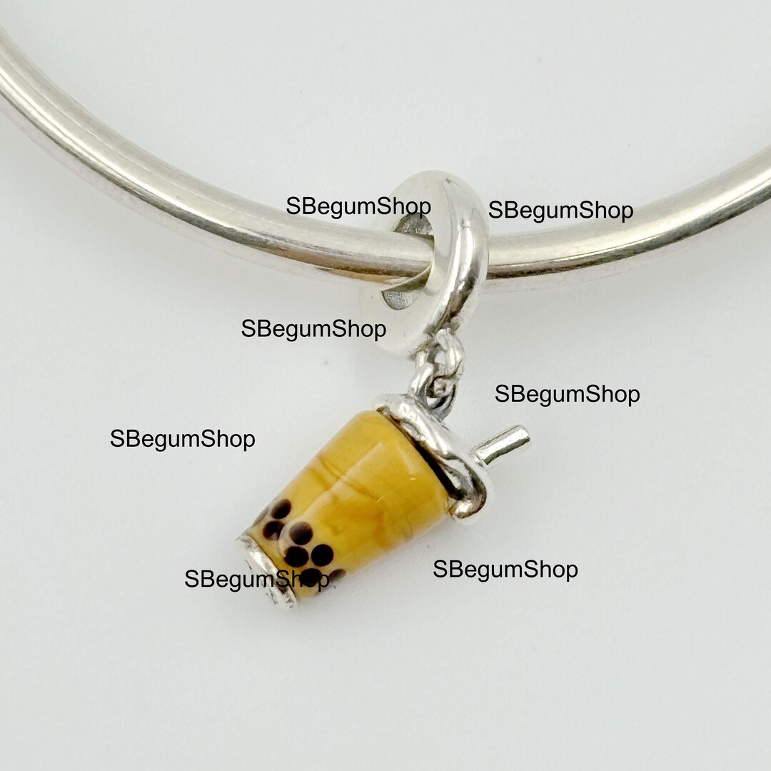 Genuine Pandora Bubble Tea Charm: Sterling Silver Murano Glass Dangle ...
