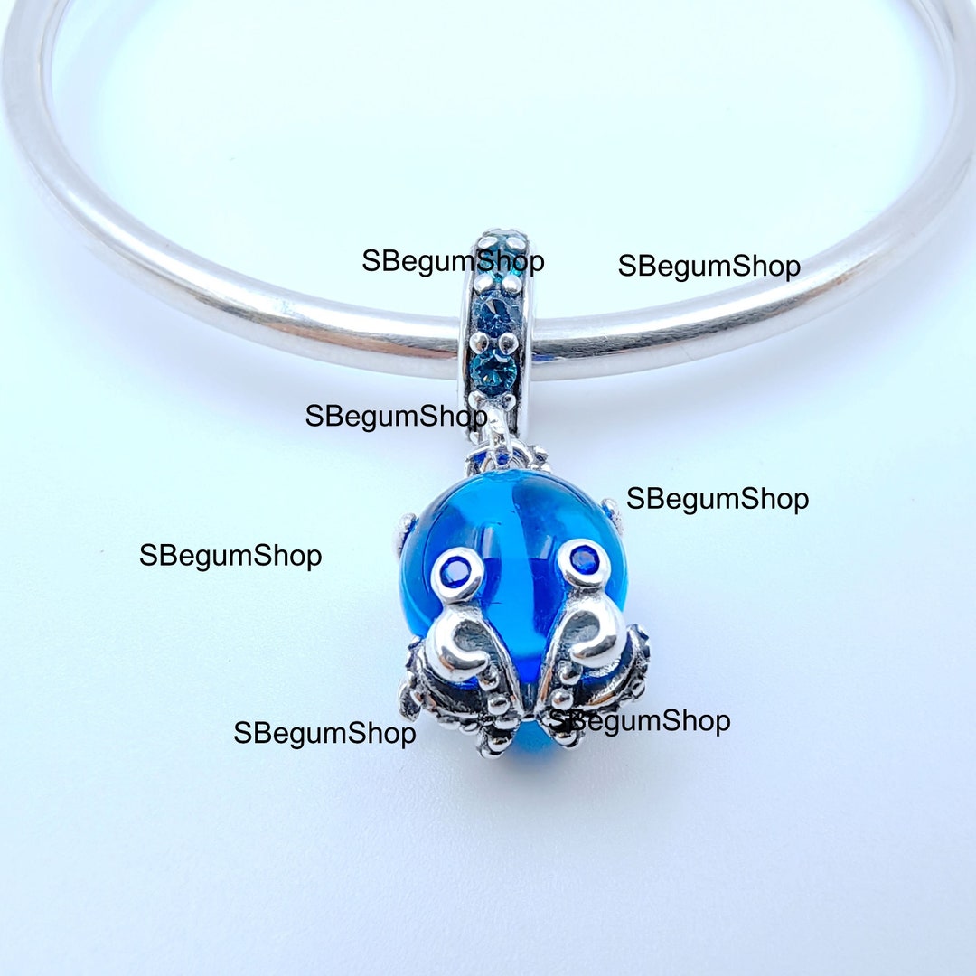 Pandora Murano Glass Octopus Dangle Charm: Sterling Silver Pendant ...