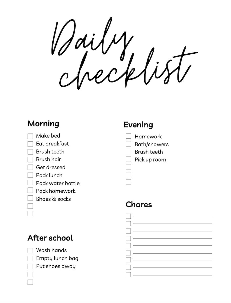 Daily Routine Checklist For Kids Printable Etsy daily-routine-checklist-for-kids-printable-etsy
