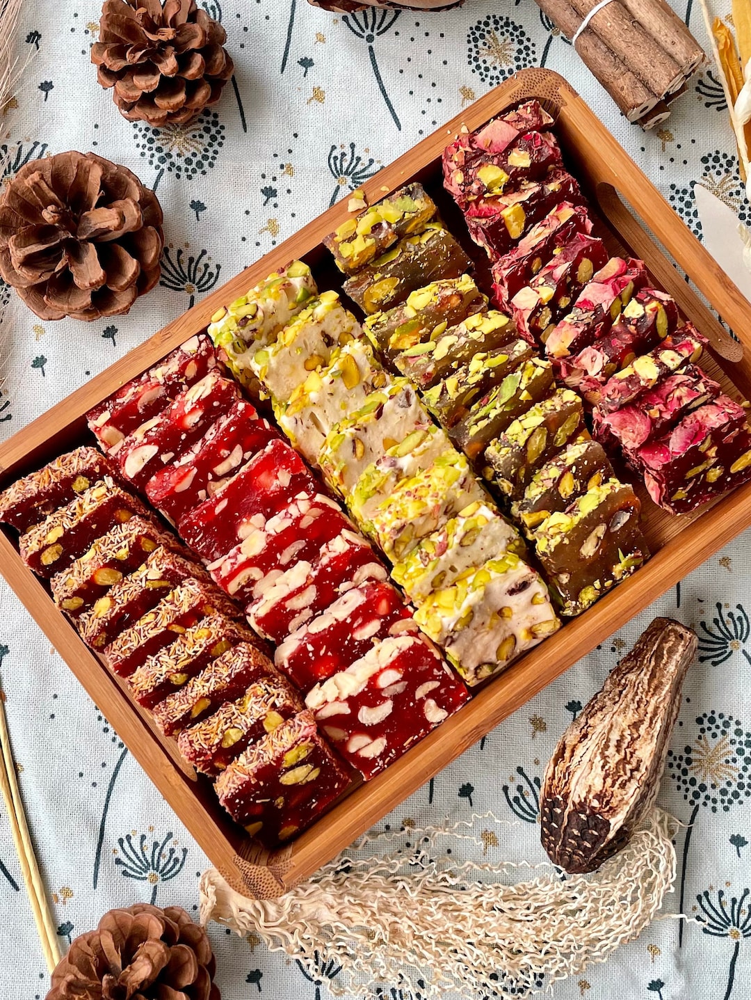 Lokum Box Square (fitil Kesme) 750g Turkish Delights Mix Assorted ...