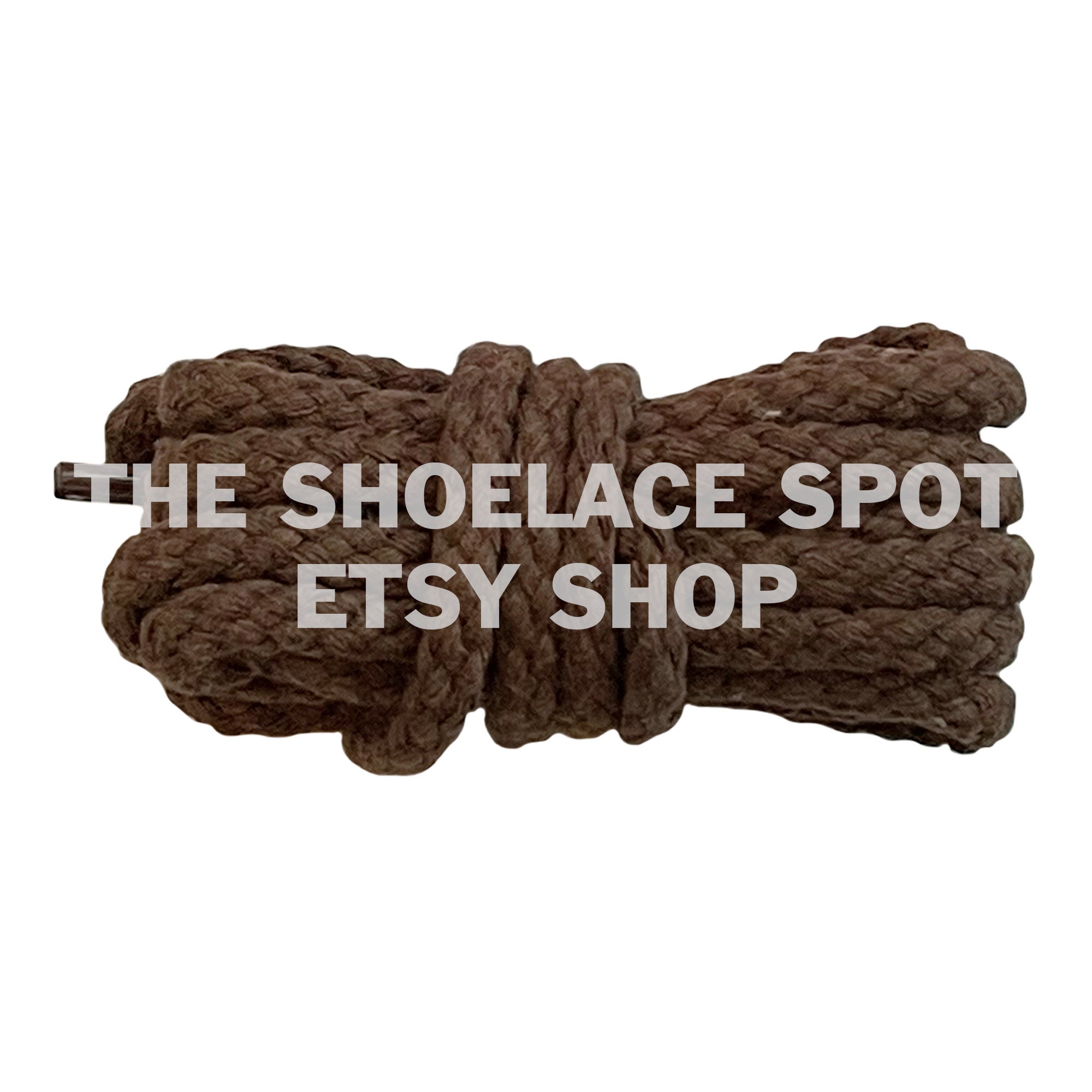 1 Pair BROWN Thin Braided Rope Shoelaces 1/5th Inch Rope Replacement ...