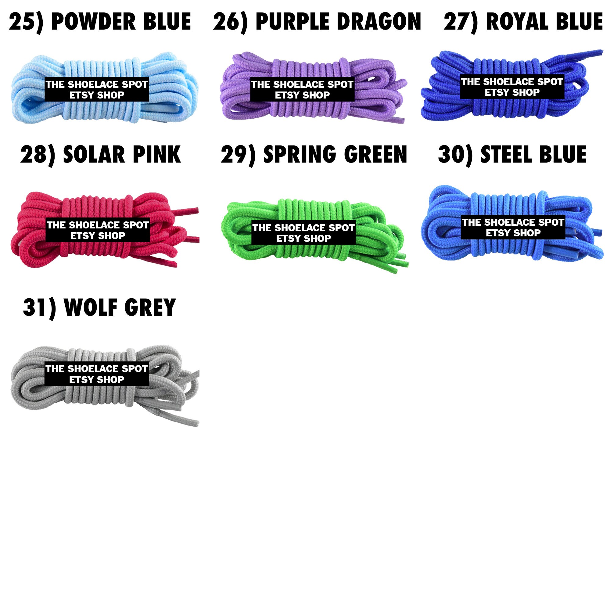 1 Pair Premium Round Thin Athletic Style Shoelaces 4.5mm Round ...