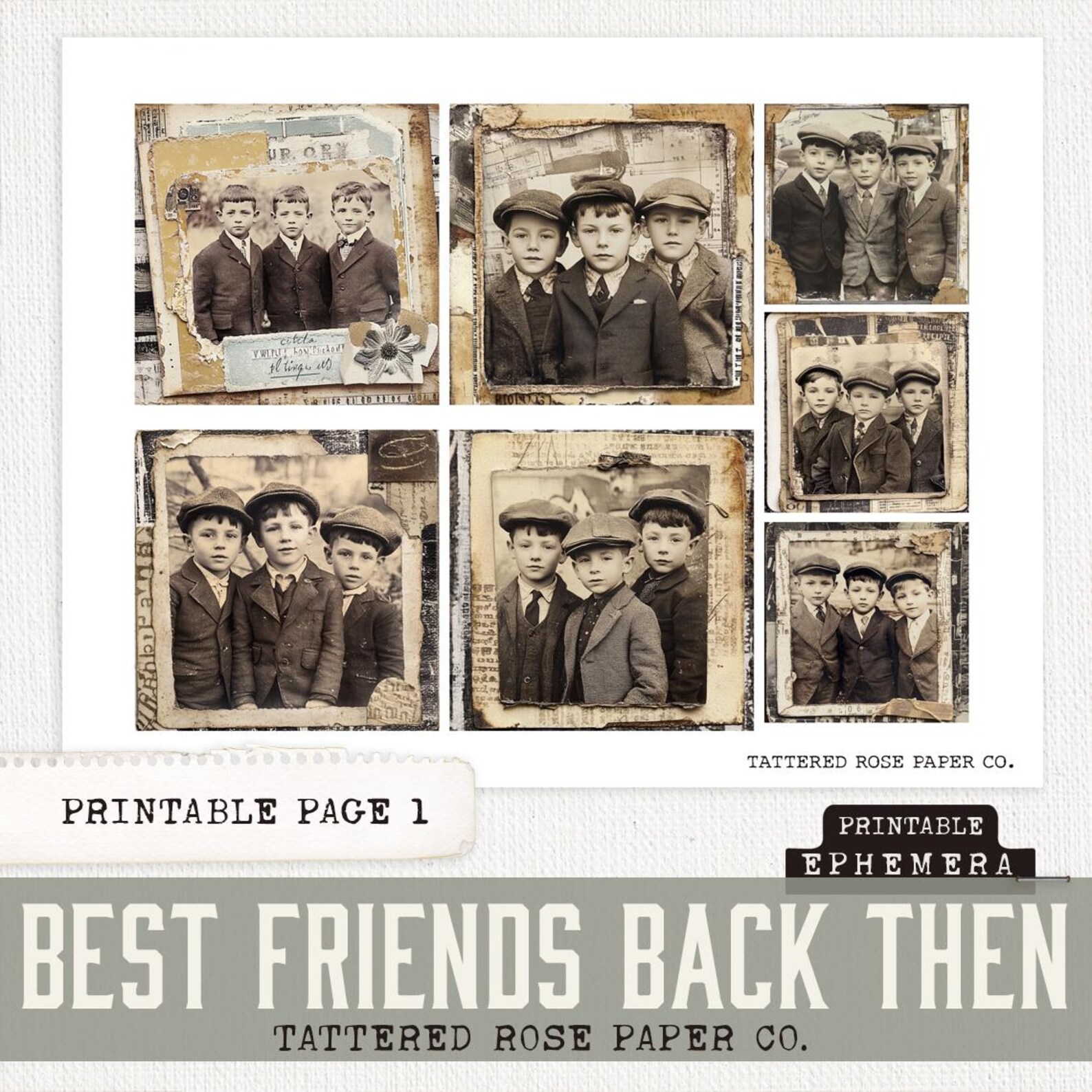 Best Friends Junk Journal, Boys Junk Journal, Boy Collage Junk ...